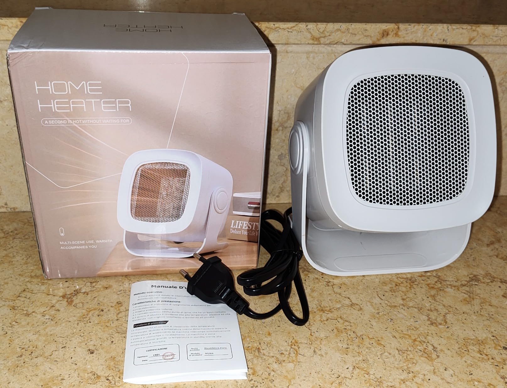 HyAdierTech Stufetta Elettrica Portatile Basso Consumo, Mini Ceramica ...