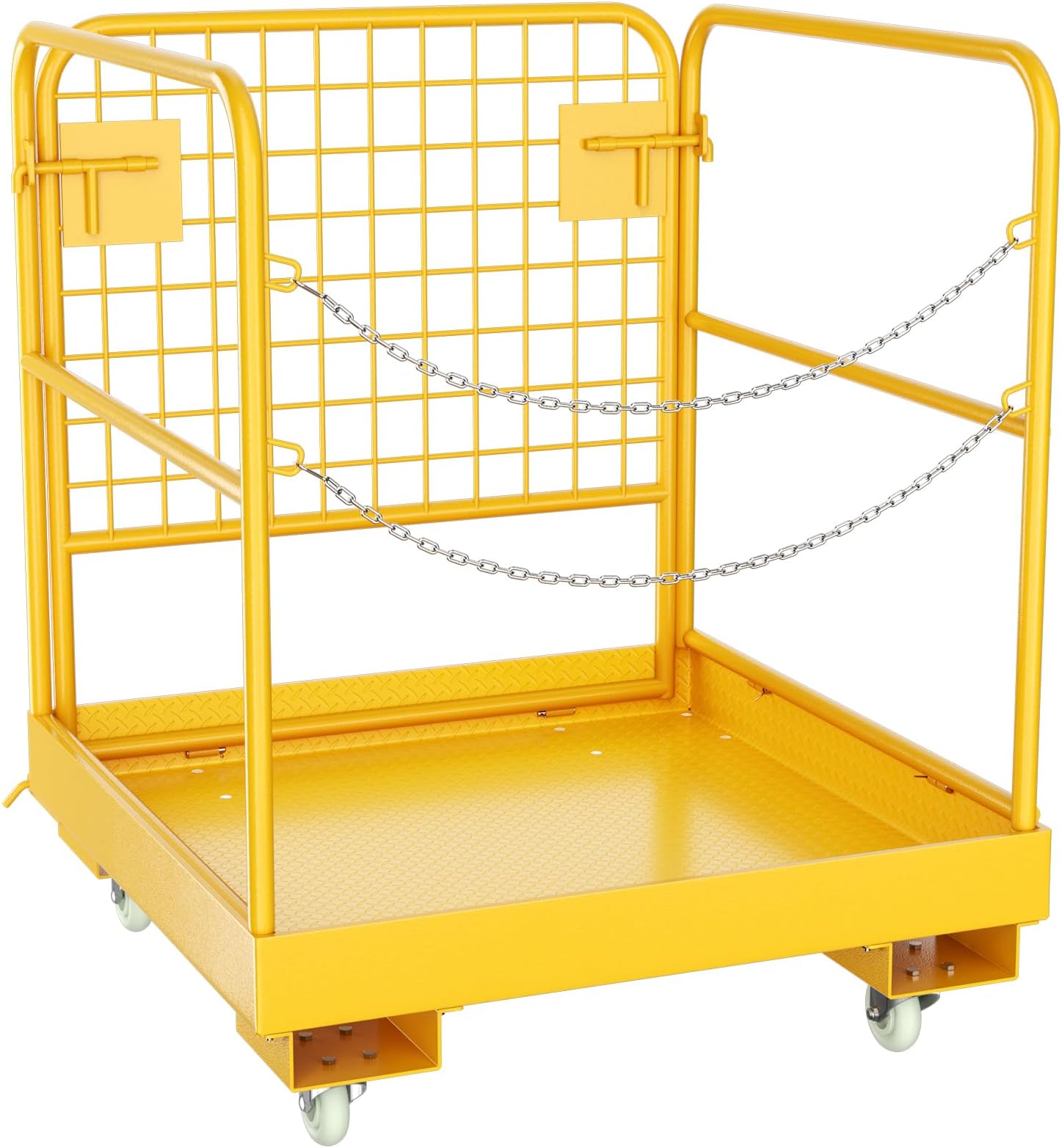 Forklift Man Basket Forklift Safety Cage Aerial Rails 36x36 Inch 750lbs ...