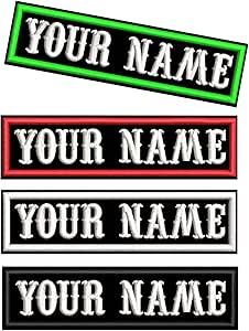 Amazon.com: 2PCS Personalized Patch, Custom Rocker Name Patch, Name Bdages, Embroidery Rocker ...