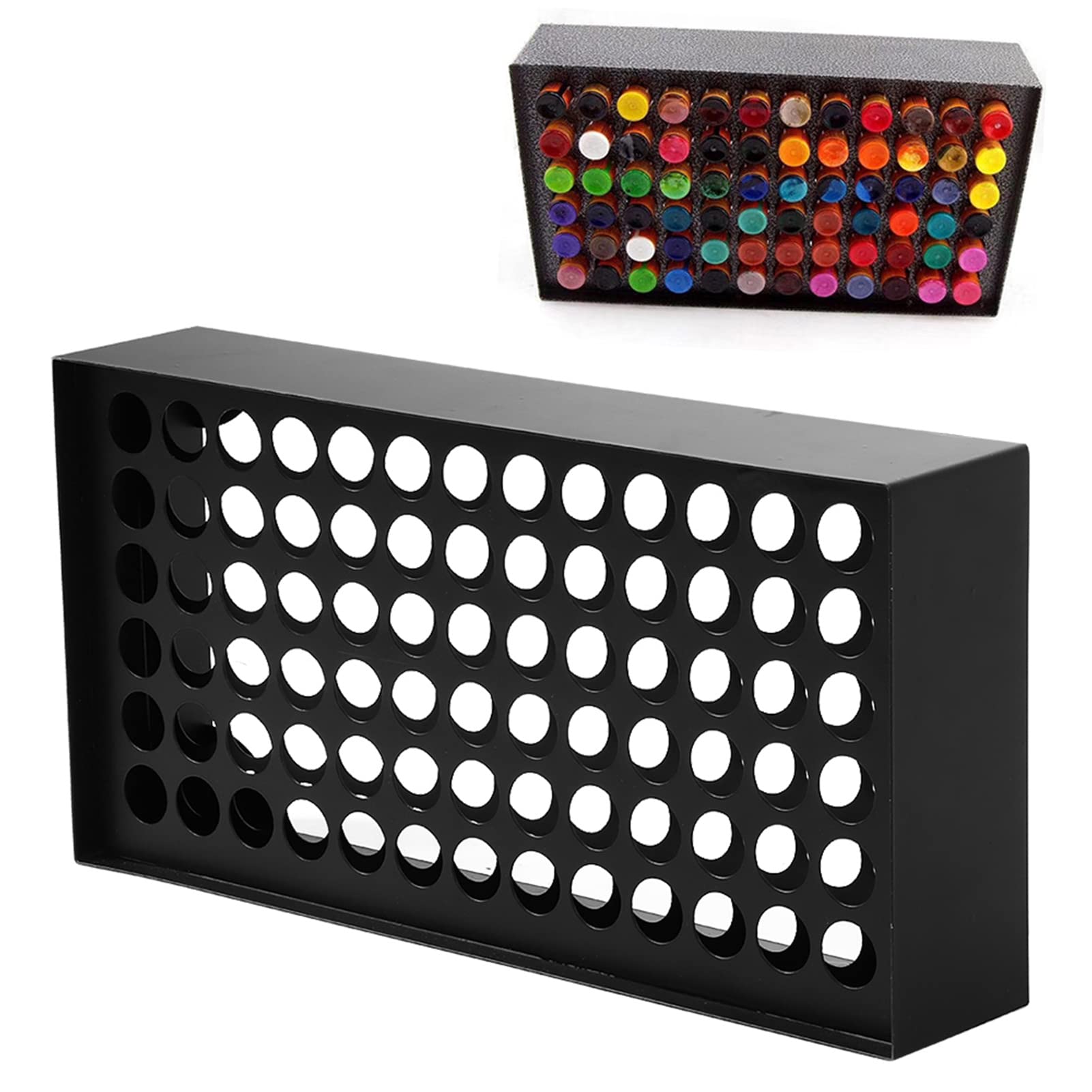 Amazon.com: Tattoo Pigment ink Bottles Holder, 78 Holes Iron Wall ...