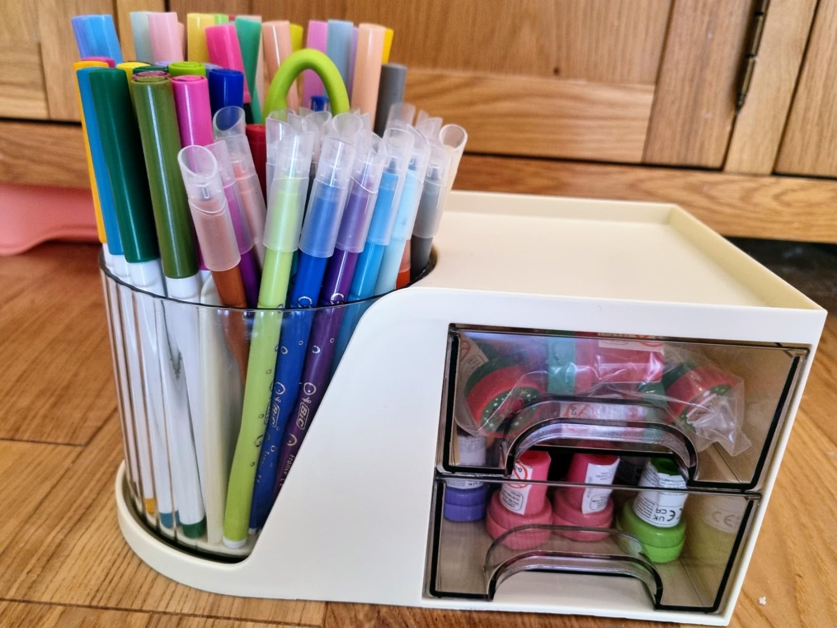 Fyfjur Stationary Organiser, Multifunction Desk Organiser, 360 Rotating ...