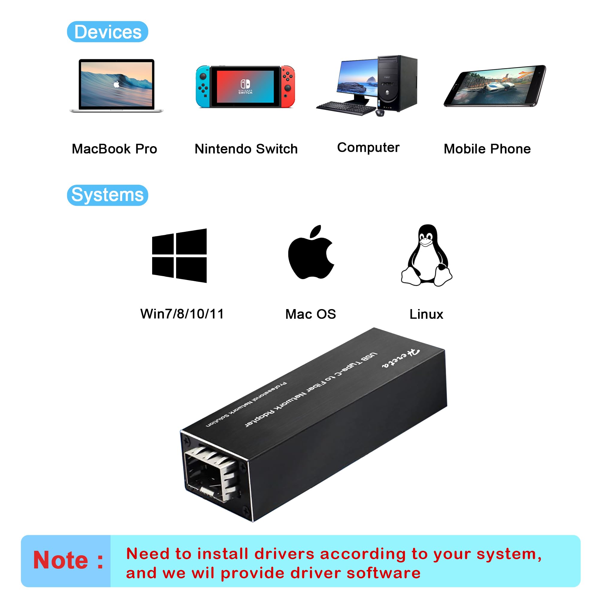 Snapklik.com : Hereta Mini USB 3.0 To SFP Gigabit Ethernet Adapter ...