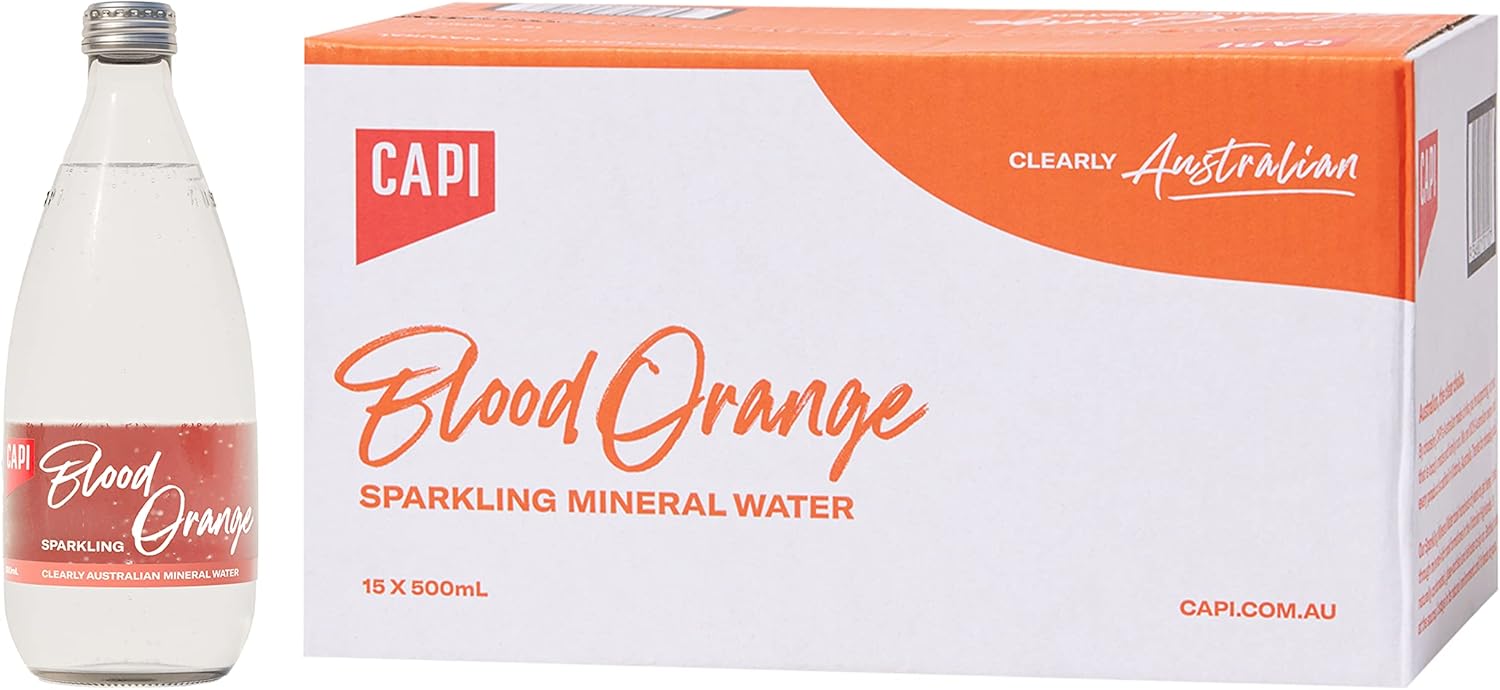 CAPI Sparkling Water Blood Orange 500 mL X 15 : Amazon.com.au: Pantry Food & Drinks