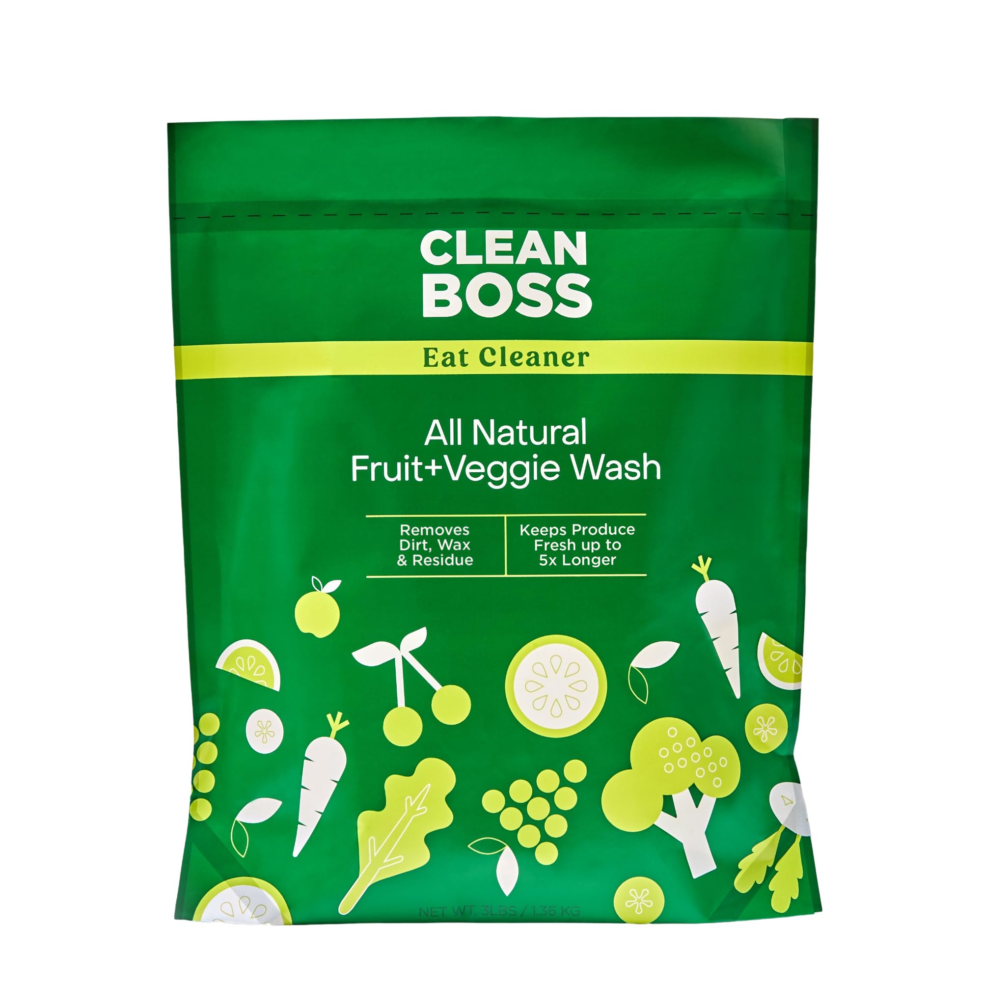Amazon.com: CleanBoss Eat Cleaner Fruit + Veggie Wash Powder - 3 lbs ...