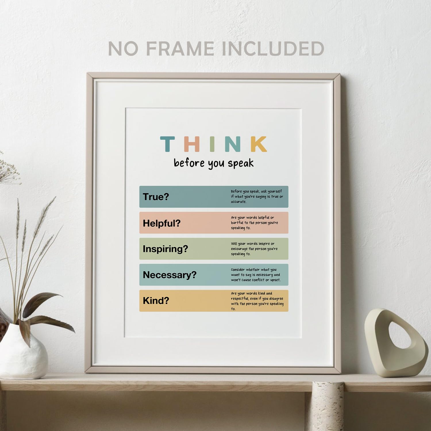 Snapklik.com : Think Before You Speak, Kids Wall Art, Motivational ...