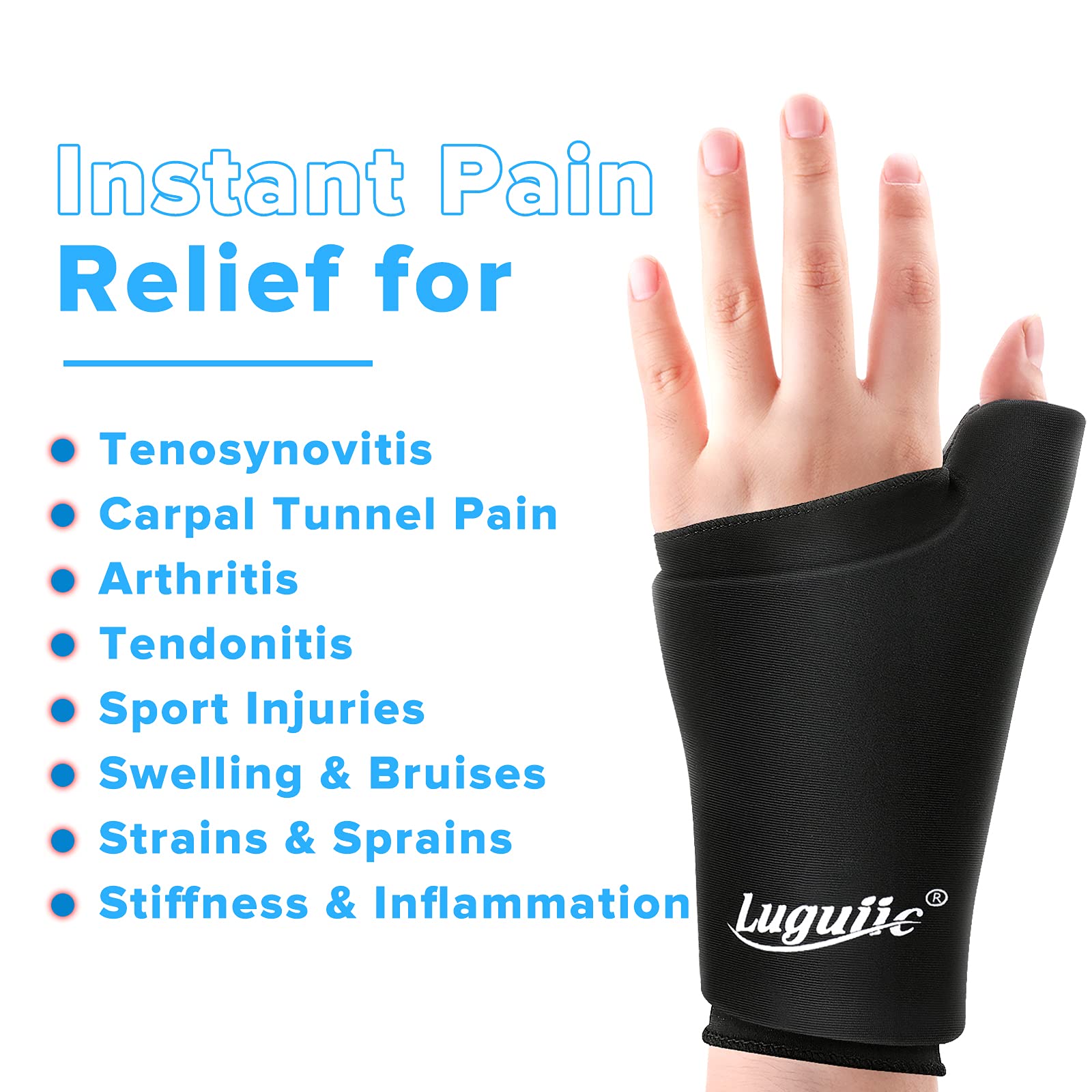 Snapklik.com : Luguiic Wearable Thumb Wrist Ice Pack-Hot Cold Compress ...