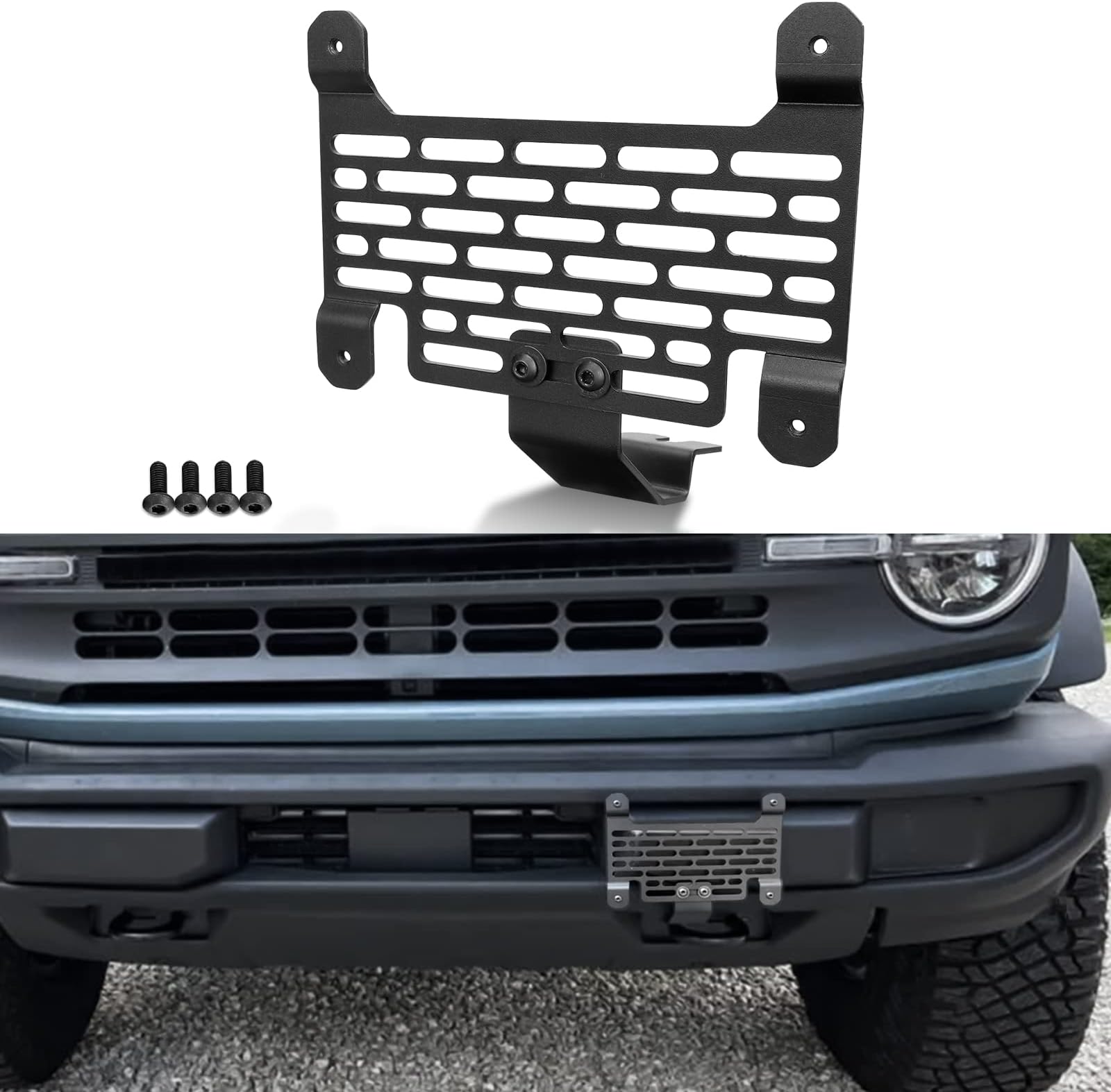 Amazon.com: Jimen Compatible with Ford Bronco 2021-2023, Front License Plate Holder Frame Mount ...