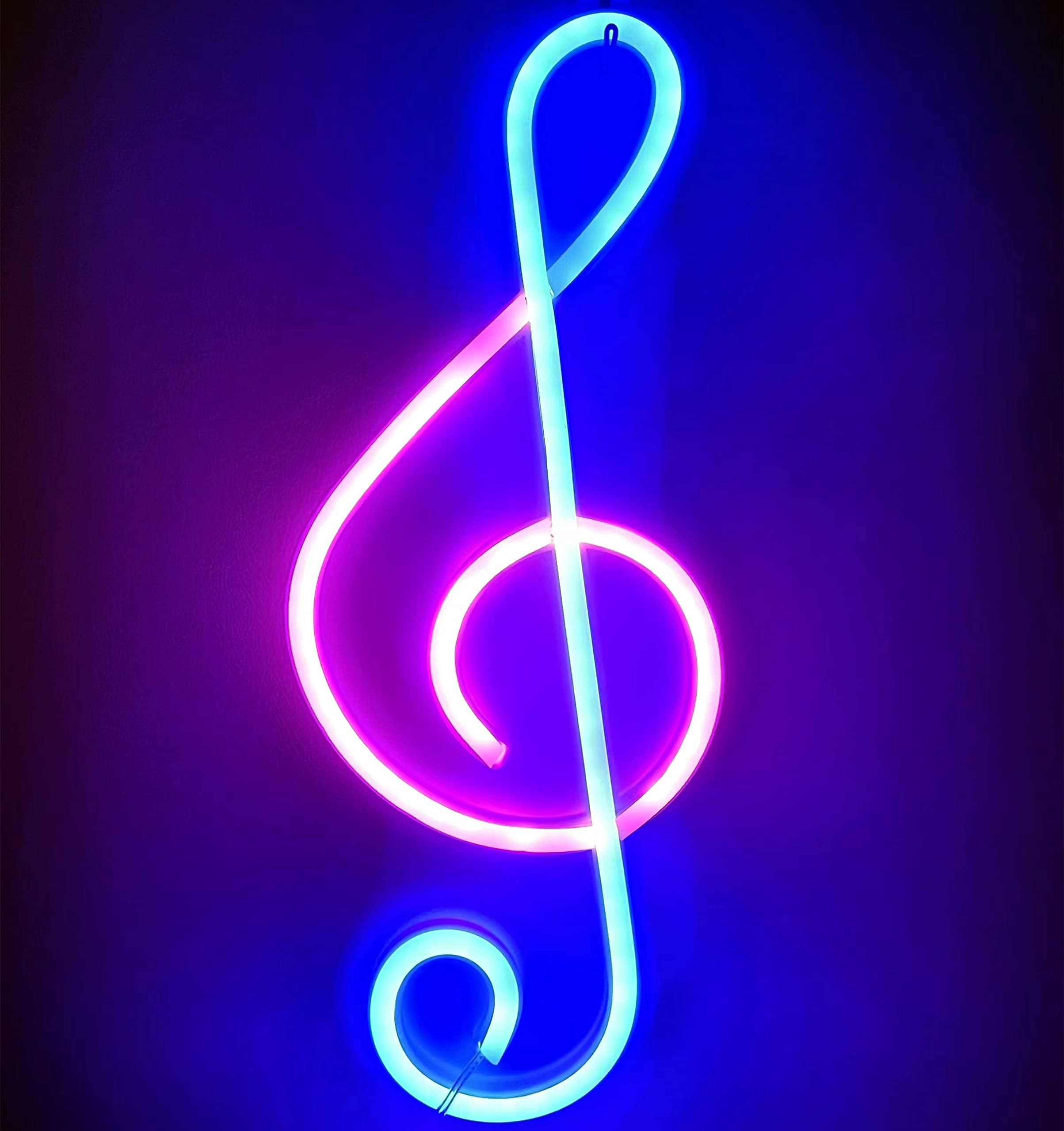 Amazon.com: Colored Music Neon Sign - LED Neon Signs for Wall Decor ...