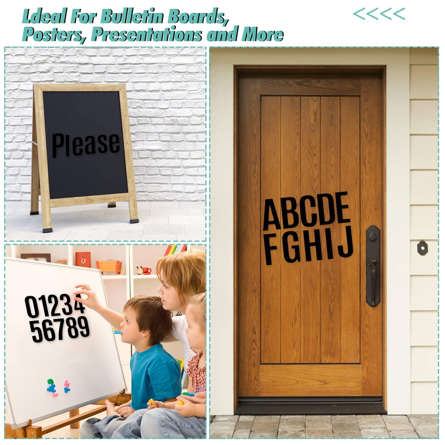 Snapklik.com : 310 Piece 4 Inch Bulletin Board Black Letters, Large ...