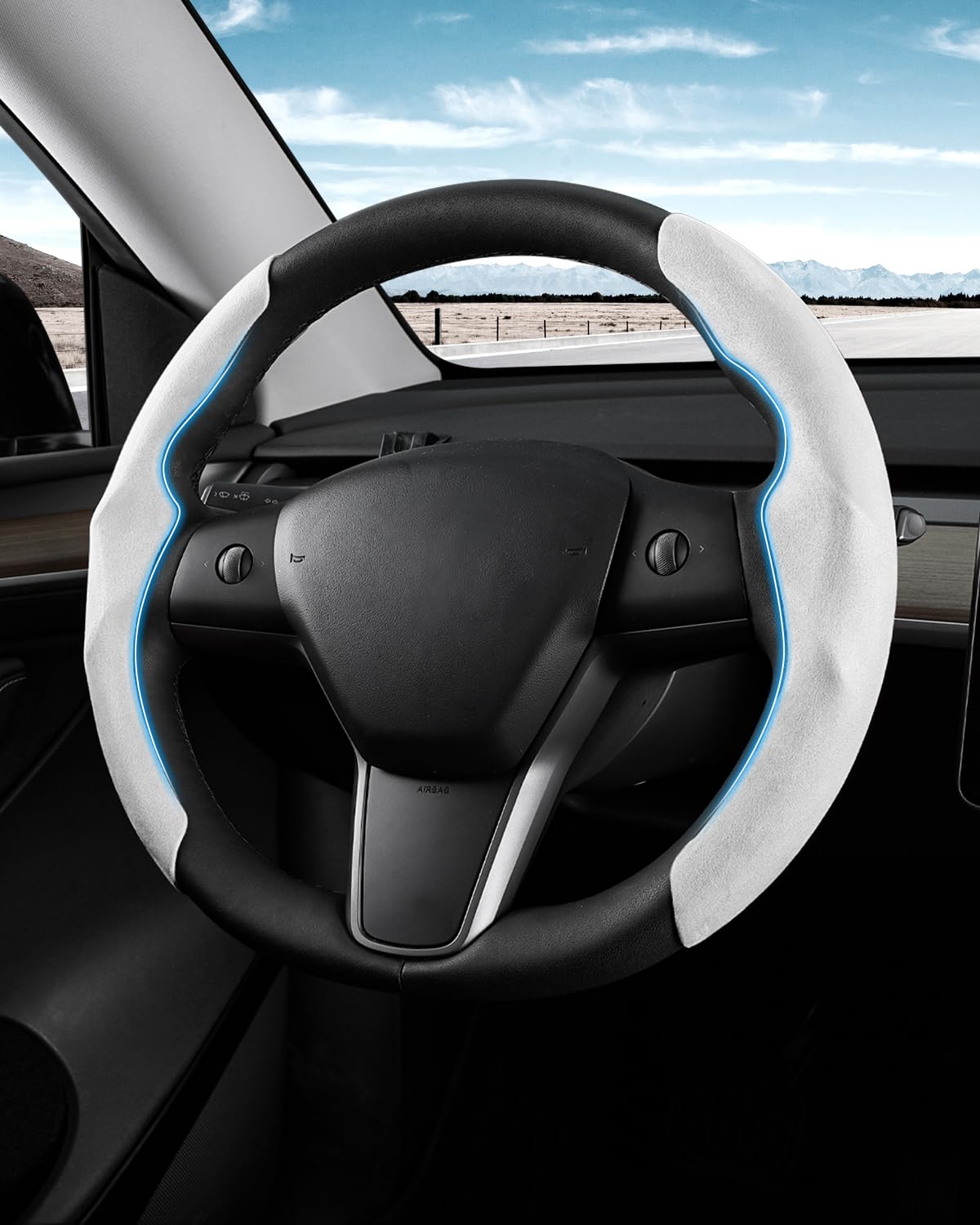 Amazon.com: Shademax Custom-Fit for Tesla Steering Wheel Cover, Tesla ...