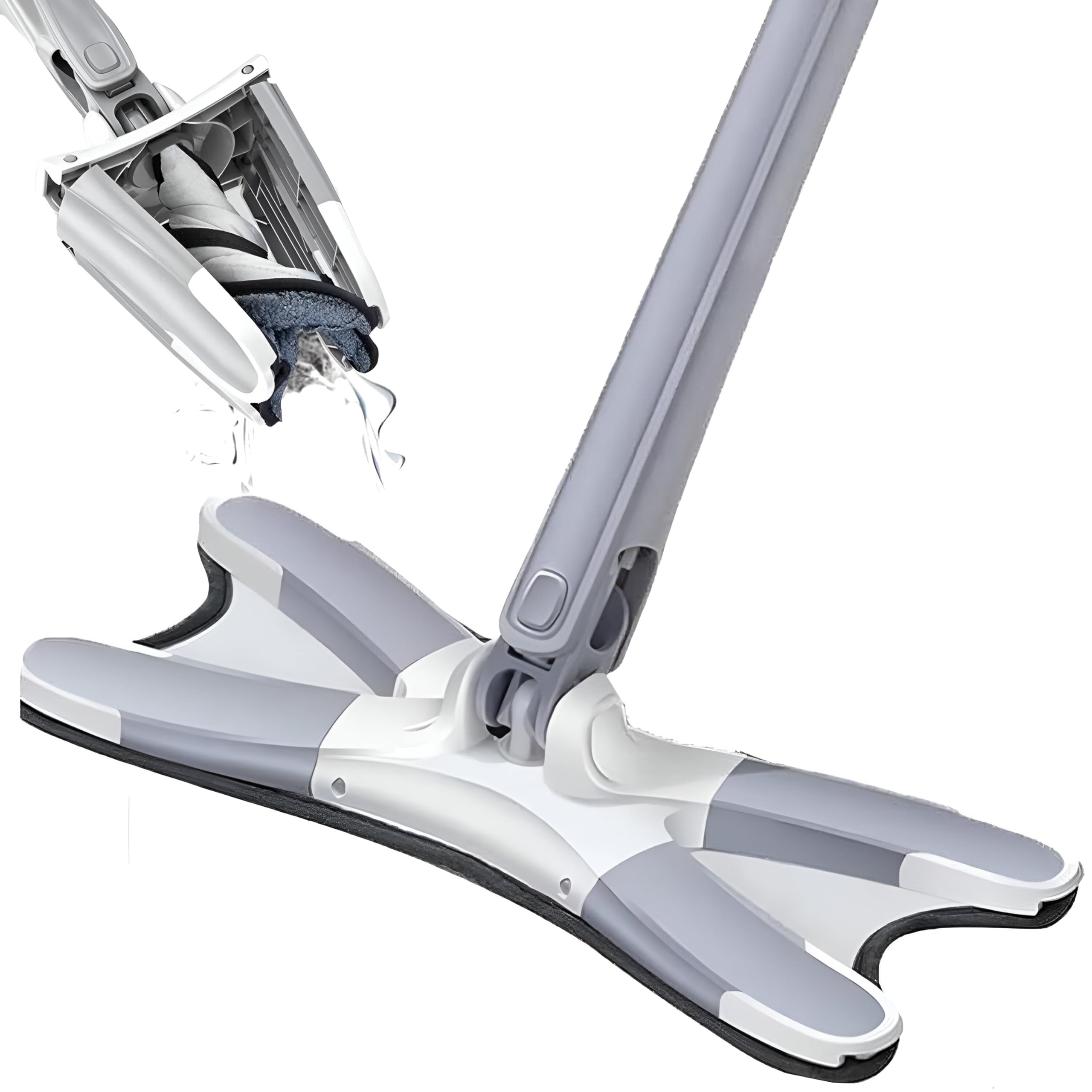 Zureni Wet & Dry Adjustable Twist Floor Cleaning Mop with Long ...