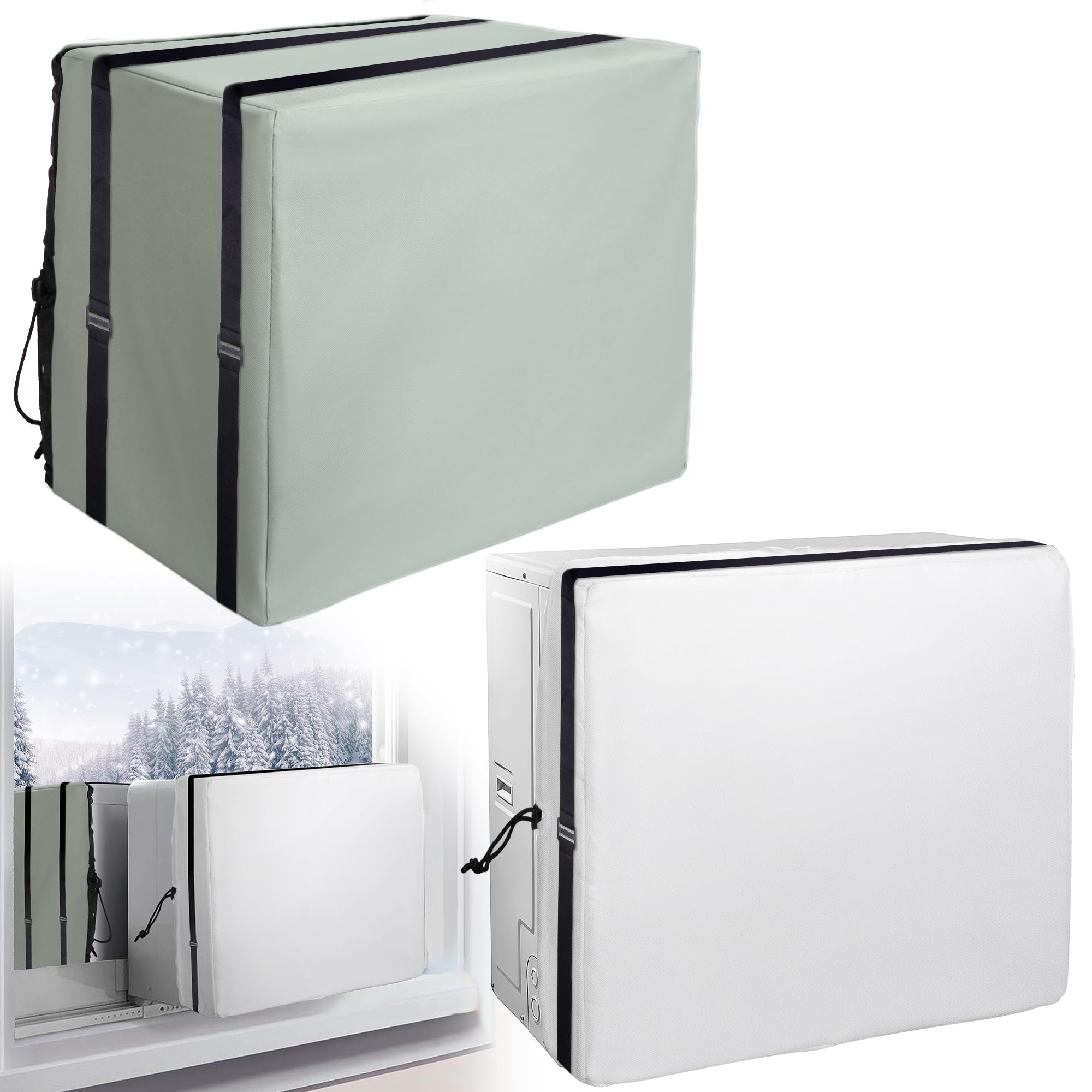 Amazon.com: Nkiy Quen 2 Pack Insulation Window Air Conditioner Cover ...