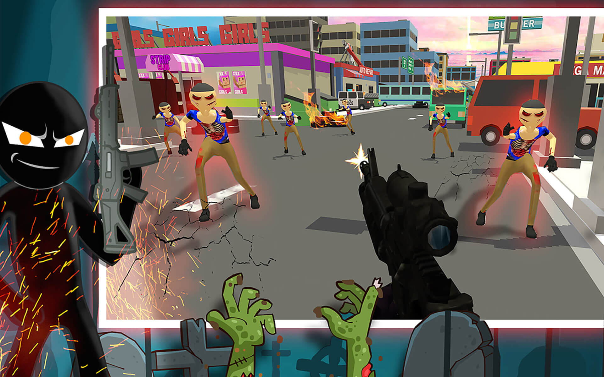Zombie War Stickman Fighting : FPS Shooting Game - App on Amazon Appstore