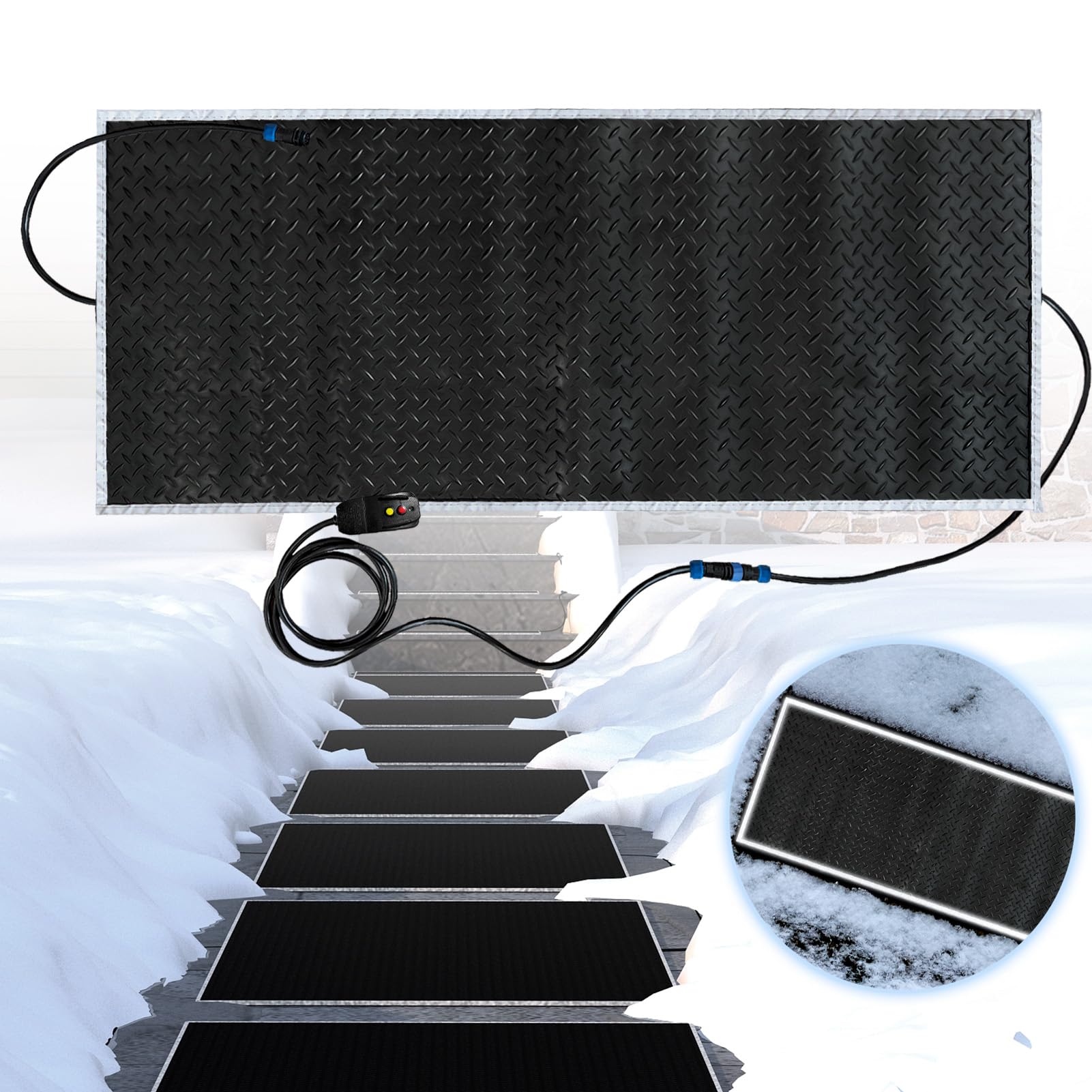 Amazon.com : Snow Melting Mat Outdoor,Heated Walkway Mats 3inch/H ...
