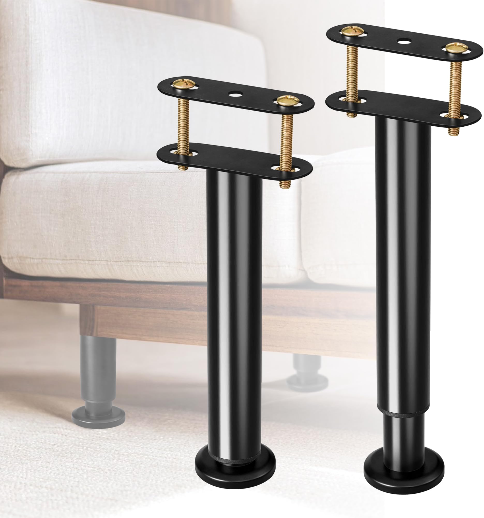 Amazon.com: 4 Pack Adjustable Height Center Support Leg for Bed Frame ...