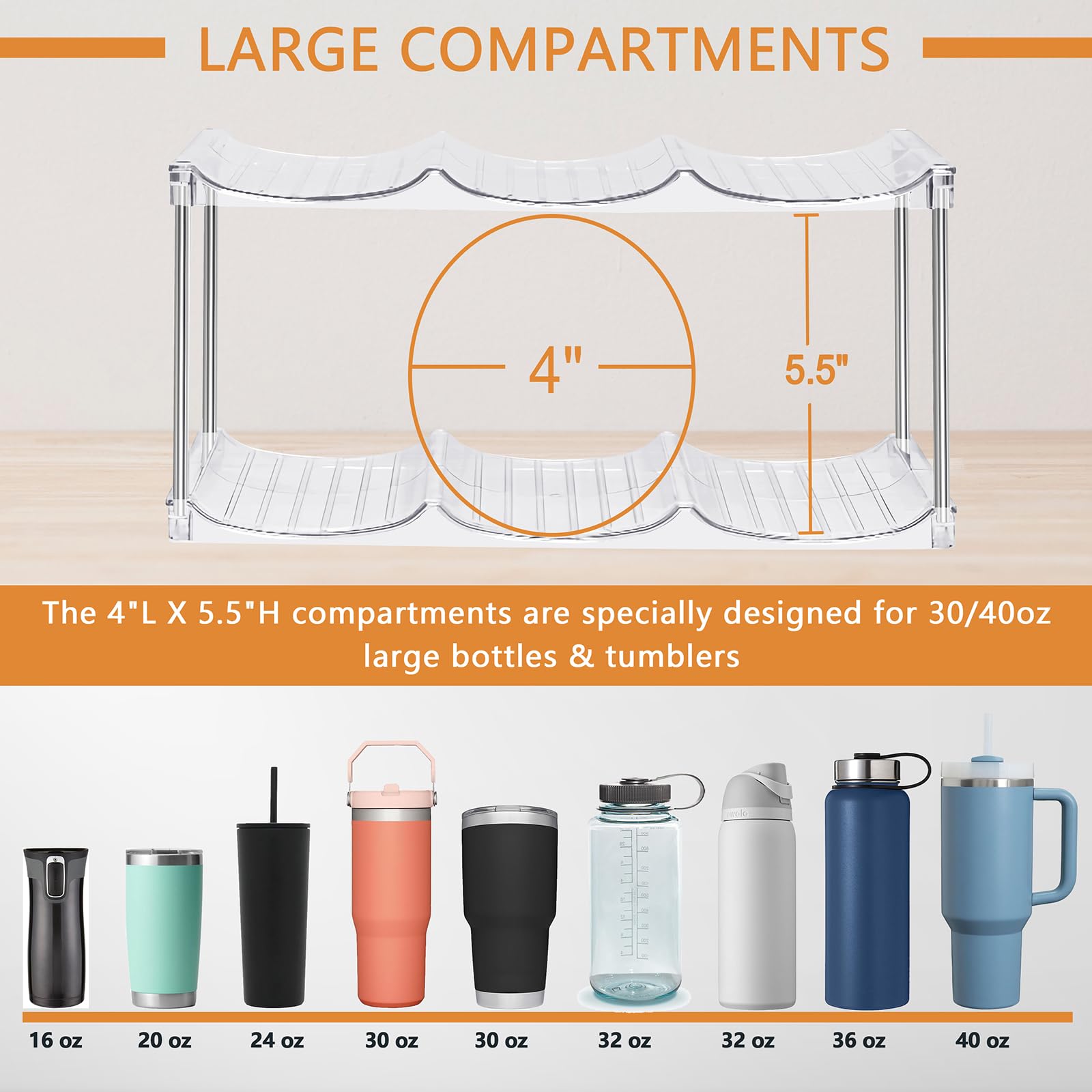 Snapklik.com : Water Bottle Organizer For Stanley 40 Oz Tumbler ...