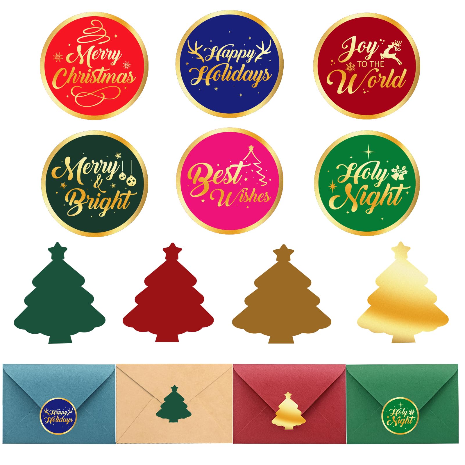 Amazon.com : 240 PCS Christmas Stickers for Cards,2'' Merry Christmas ...