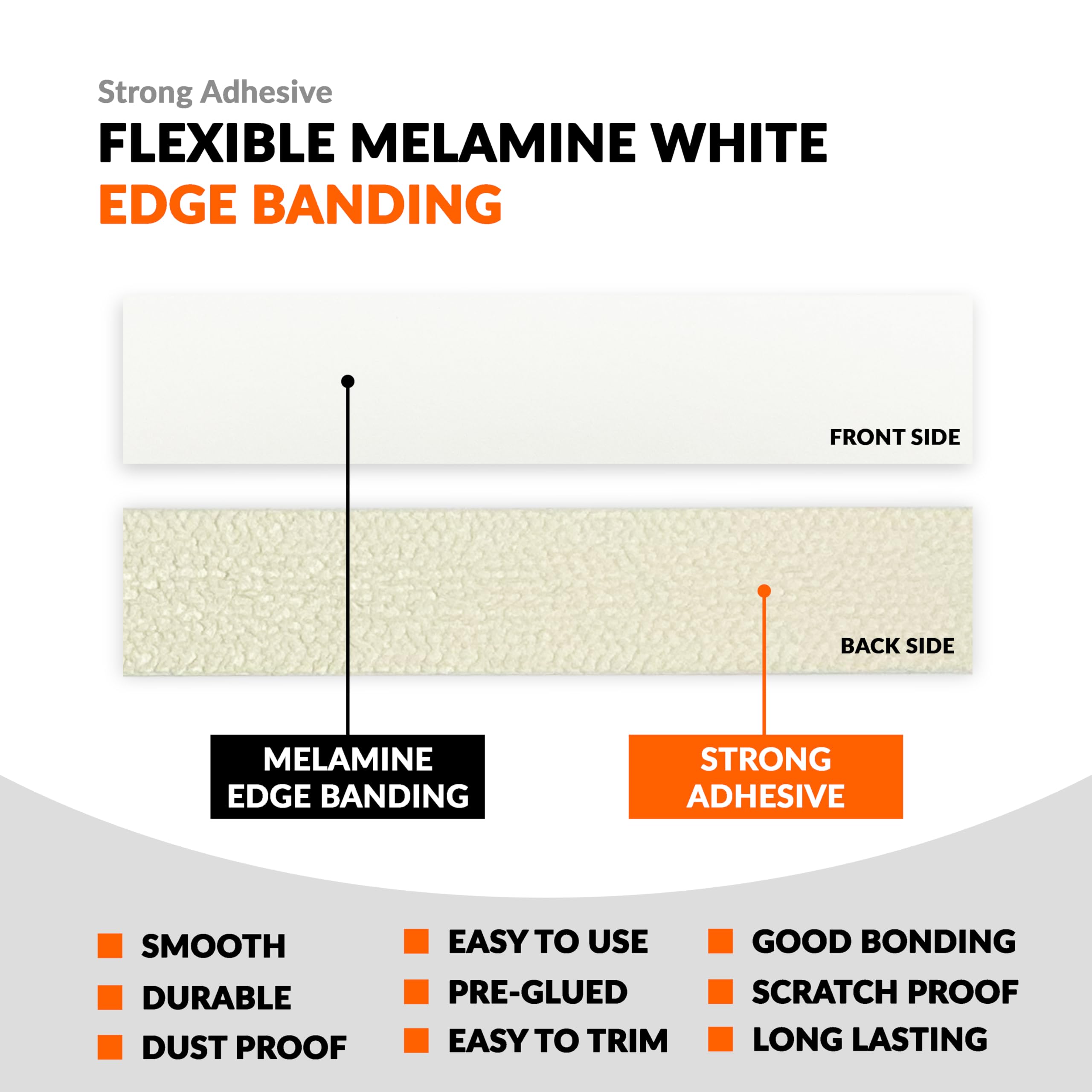 Cabinet Repair Edging Edge Supply White Melamine Edge Banding - 5/8 ...