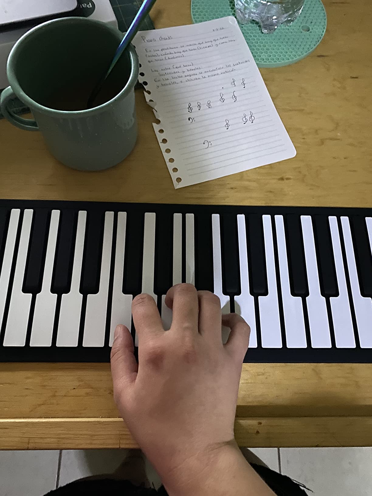 HOMEACTOR Piano Enrollable Flexible Portátil Teclado Eléctrico de 88 ...