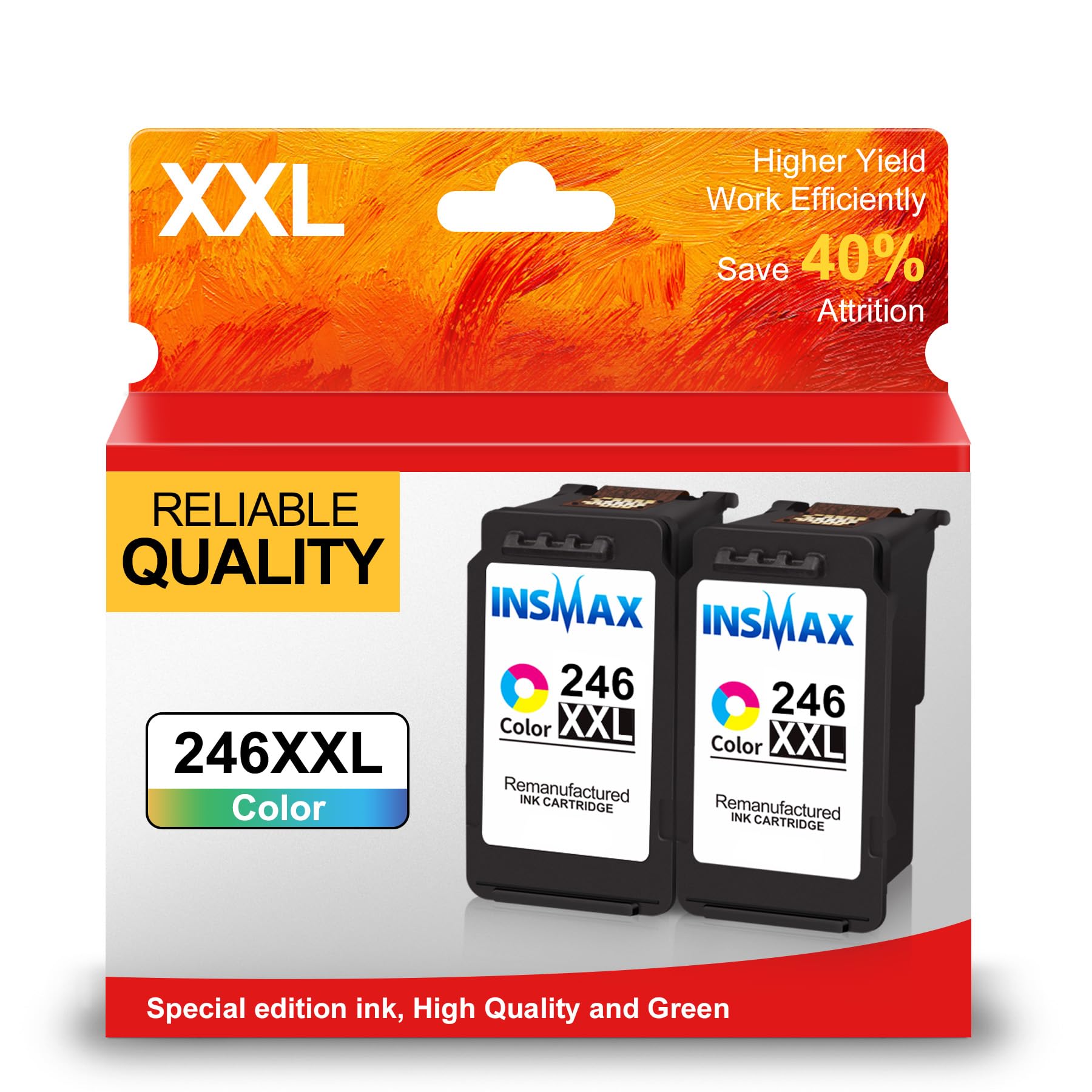 Amazon.com: CL-246XL Color Ink Cartridge Remanufactured for Canon 246XL ...