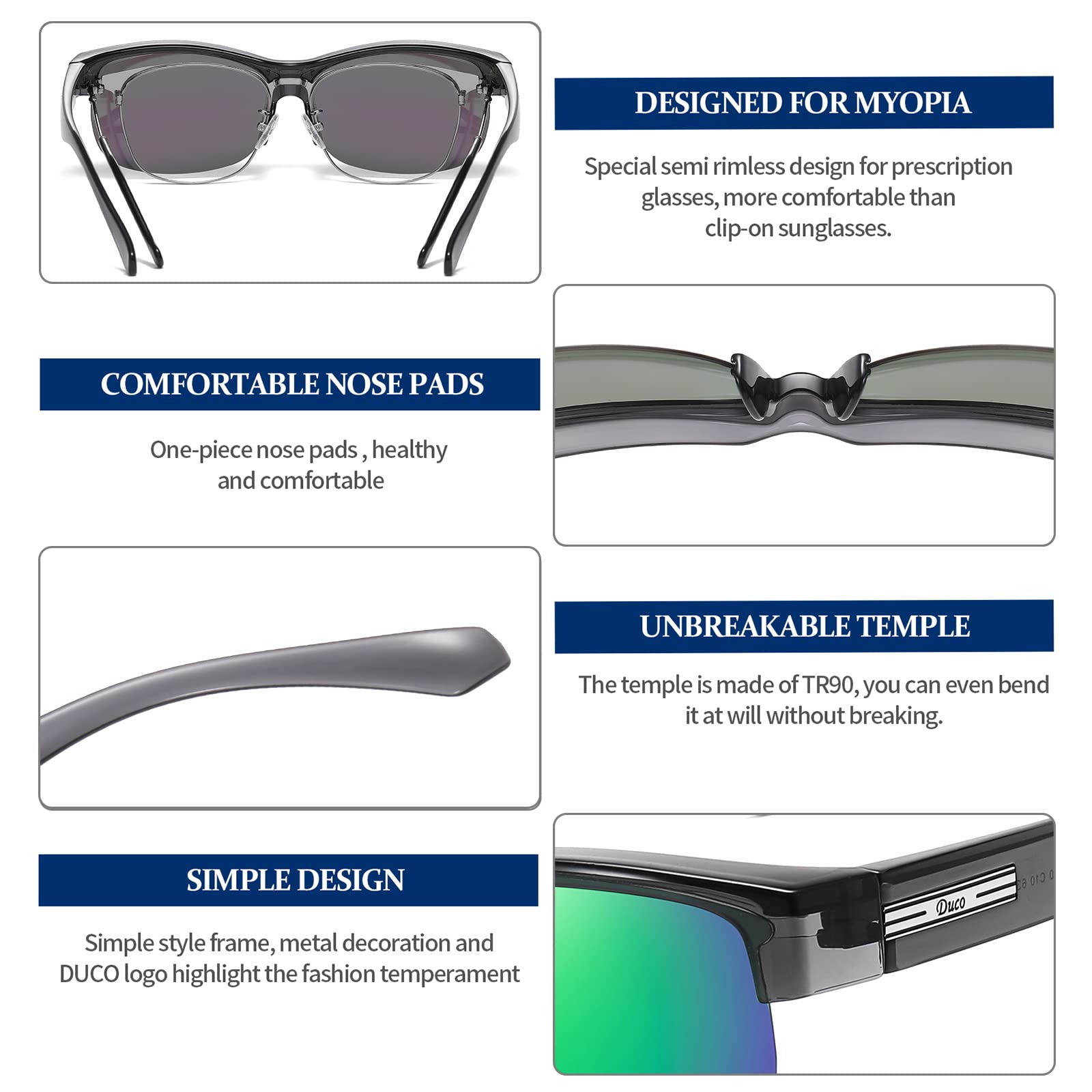 Snapklik.com : Fit Over Glasses Unisex Wraparound Glasses Fashion ...