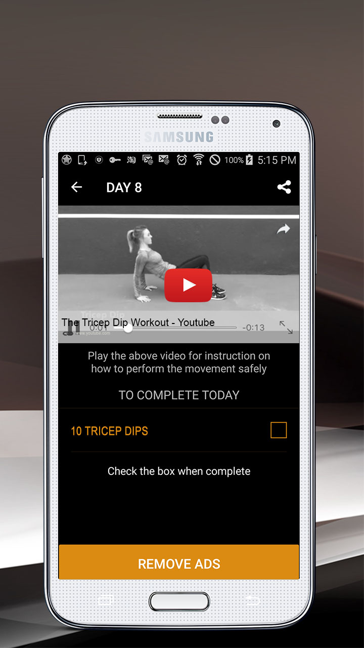 30 Day Tricep Dips Challenge - App on Amazon Appstore