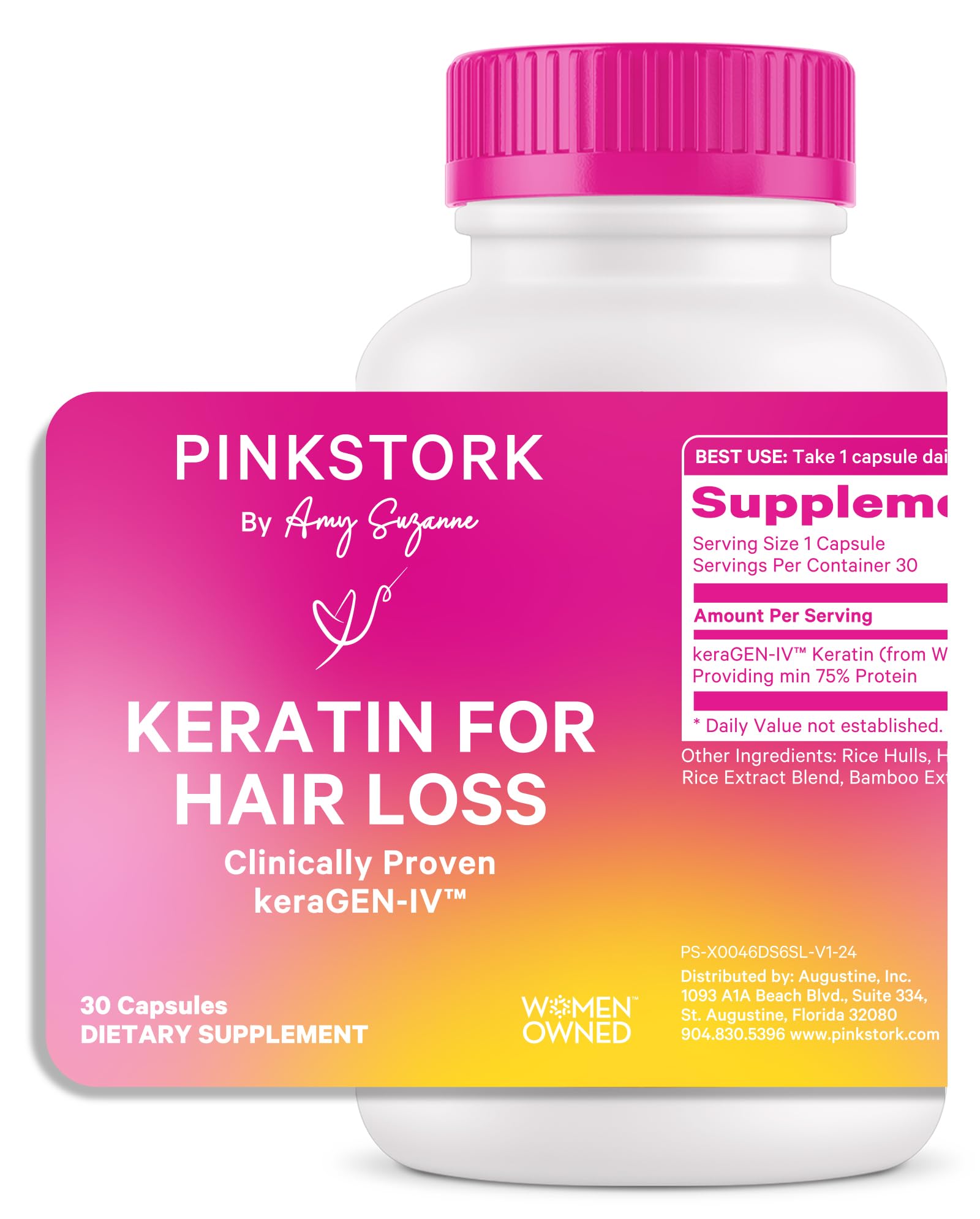 Amazon.com : Pink Stork Keratin Hair Loss Supplement for Women ...