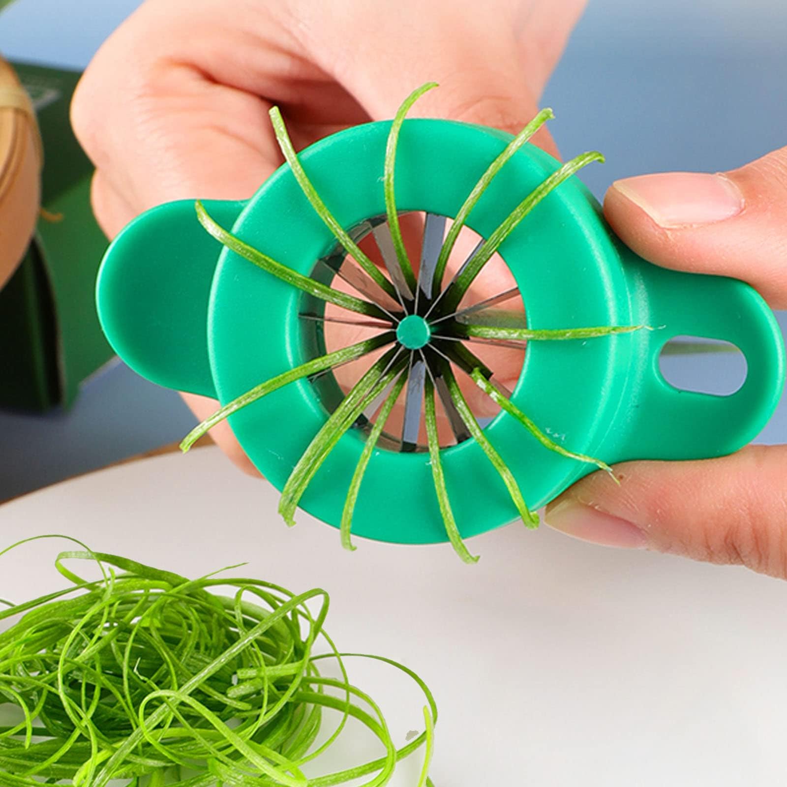 Amazon.com: Scallion Cutter, Scissor, Shred Silk Knife, Onion Cutter ...