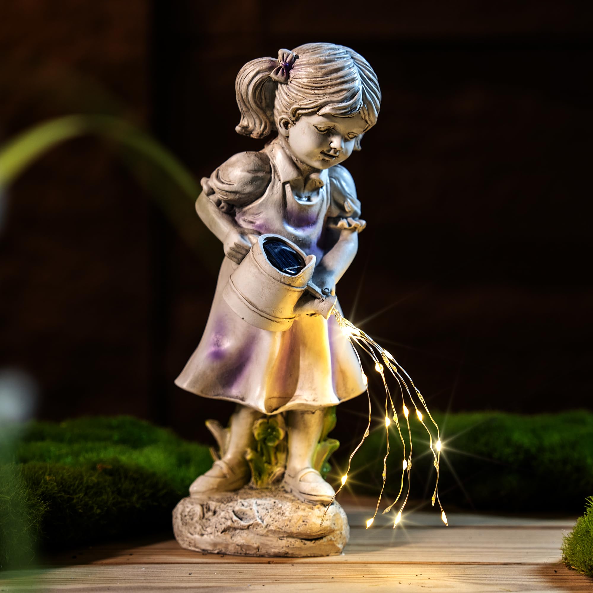 Garden Statue Solar Watering MEDE Watering Can Solar Lights Outdoor