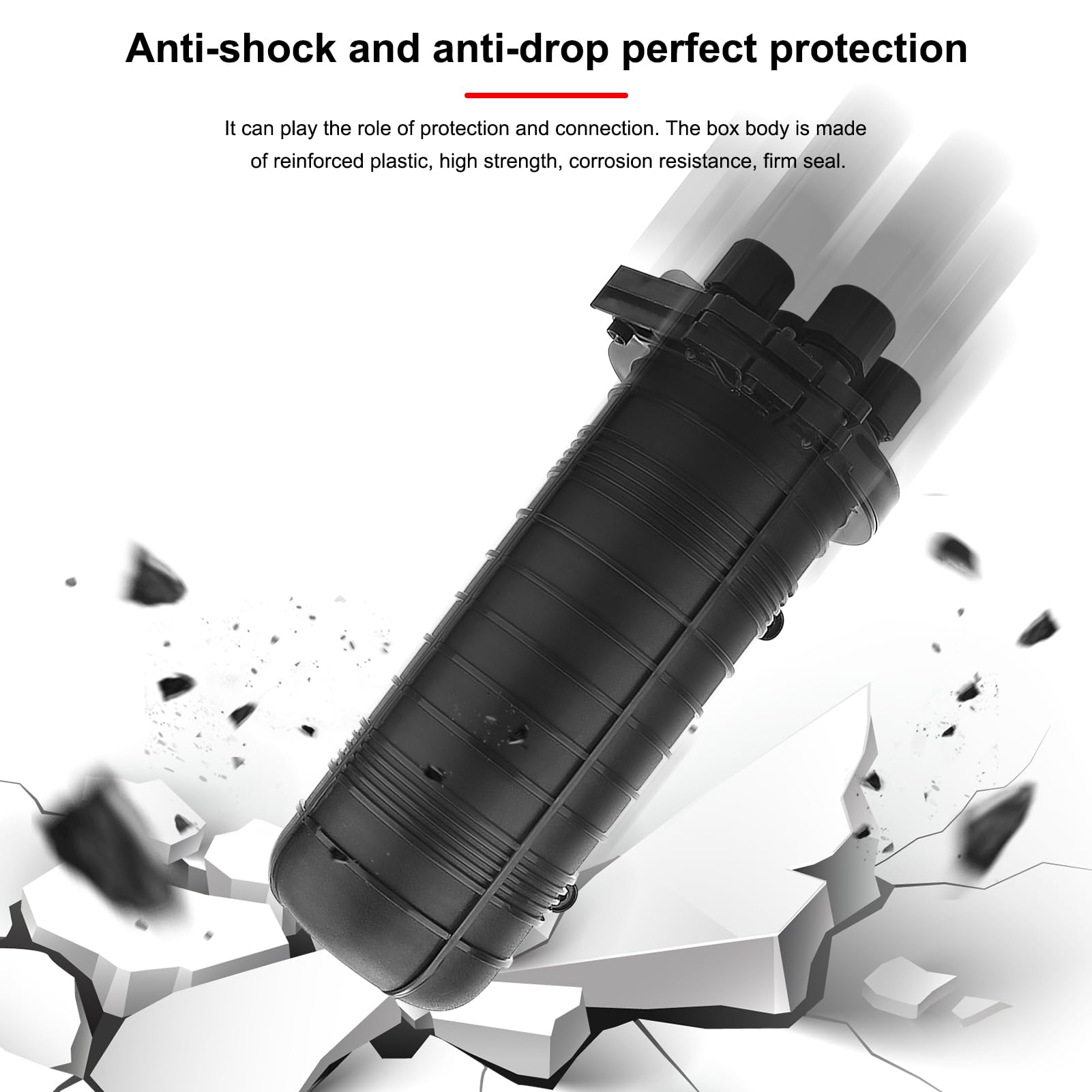 Snapklik.com : IP68 Waterresistant Fiber Optic Splice Enclosure Box,96 ...