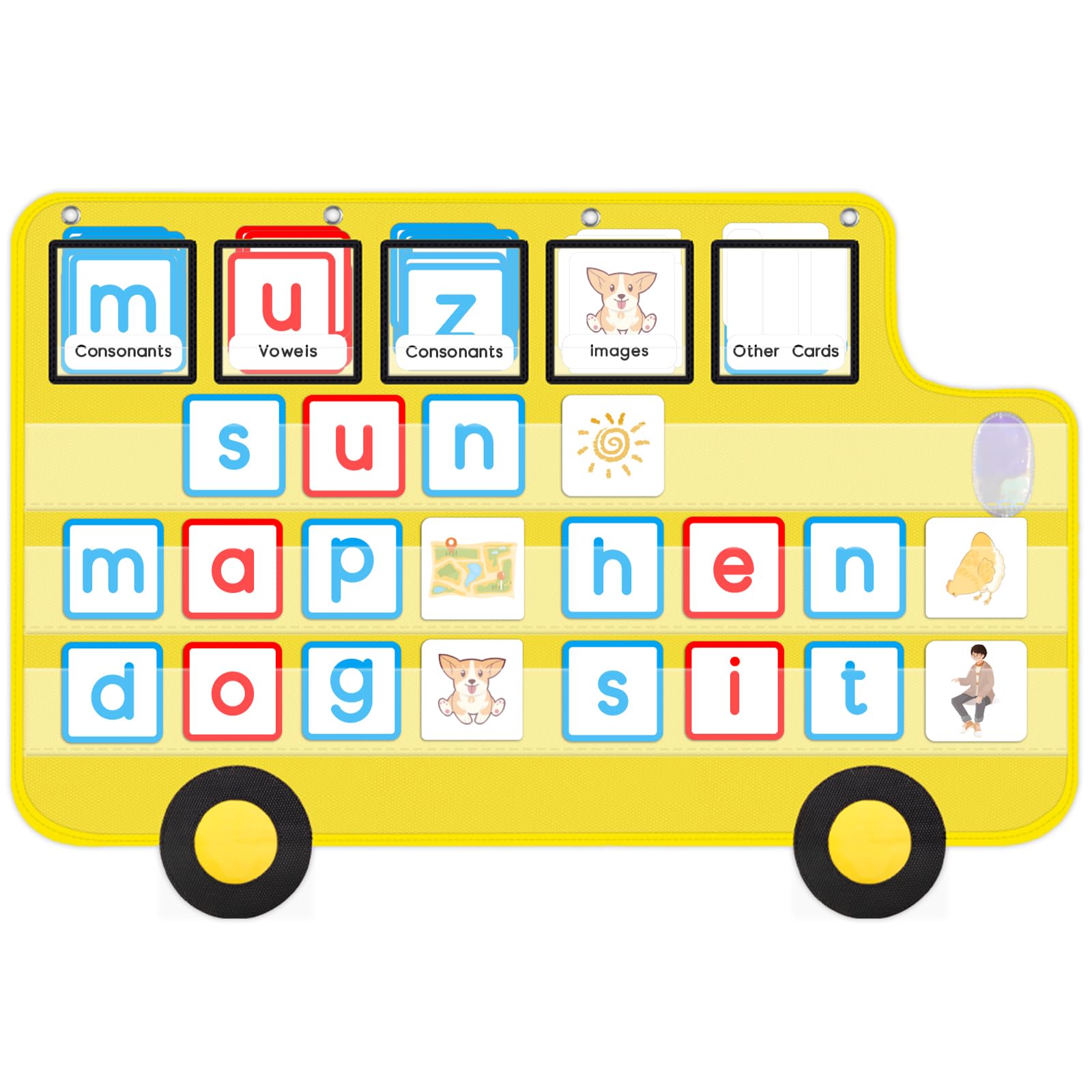 Snapklik.com : Pocket Chart For Classroom, 33 78 " X 22" Large School ...