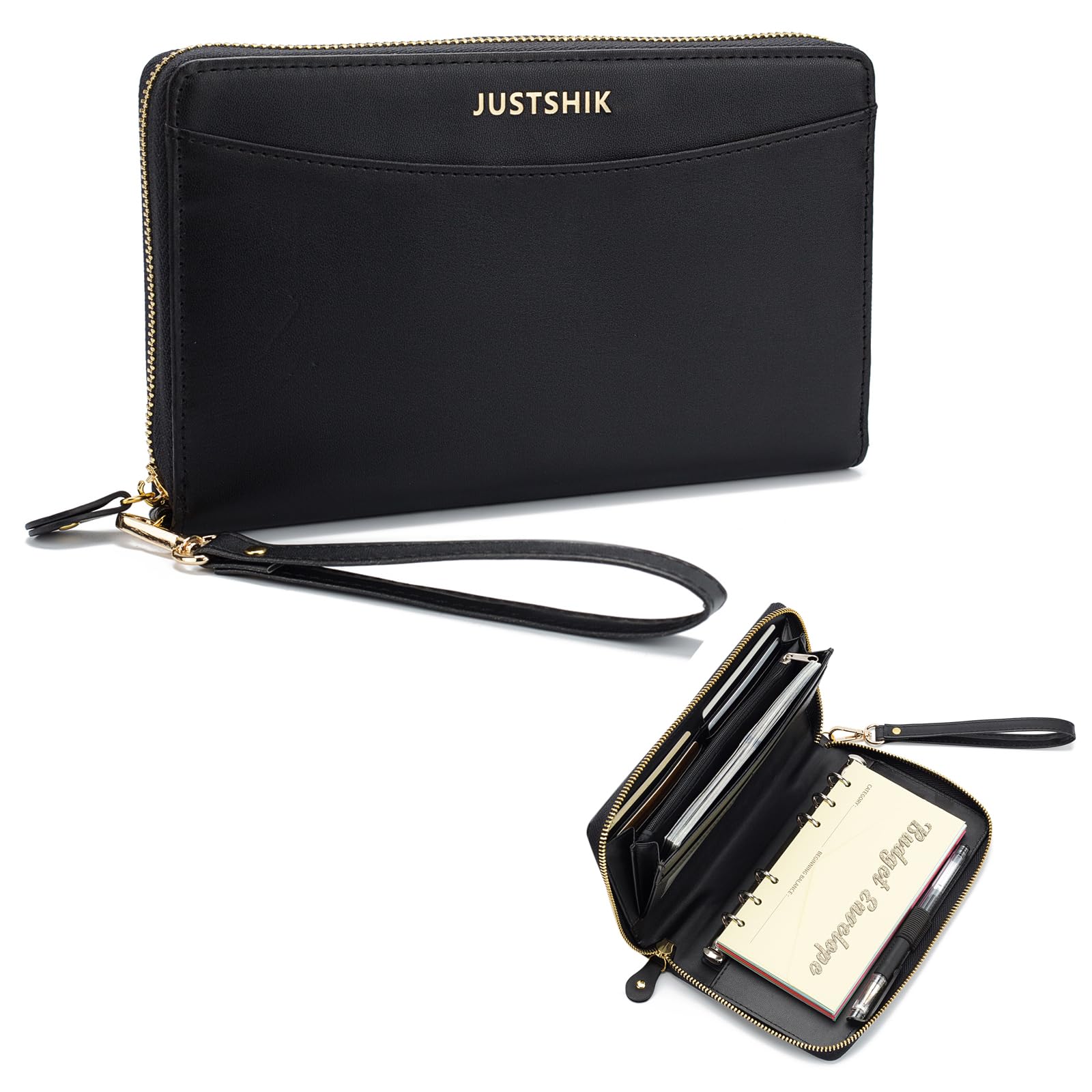 Amazon.com: JUSTSHIK Cash Envelope Wallet Budgeting System with 12 ...