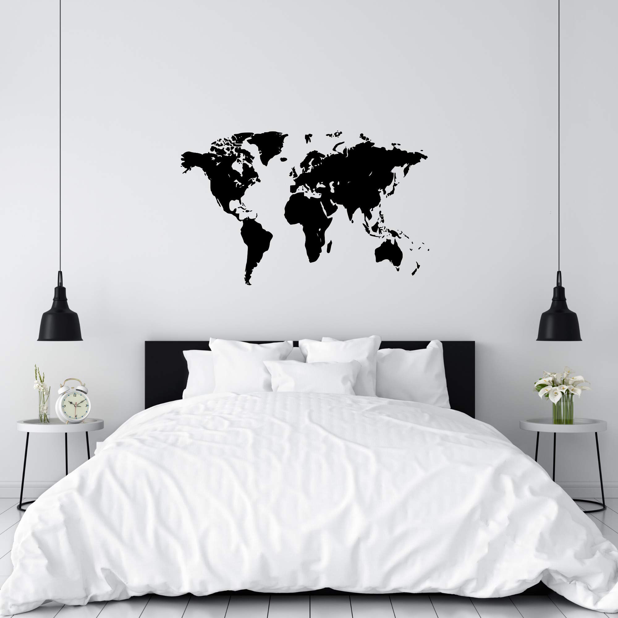 Buy GDirect WORLD MAP WALL ART | WALL DECALS ARE PERFECT TO DECORATE ...
