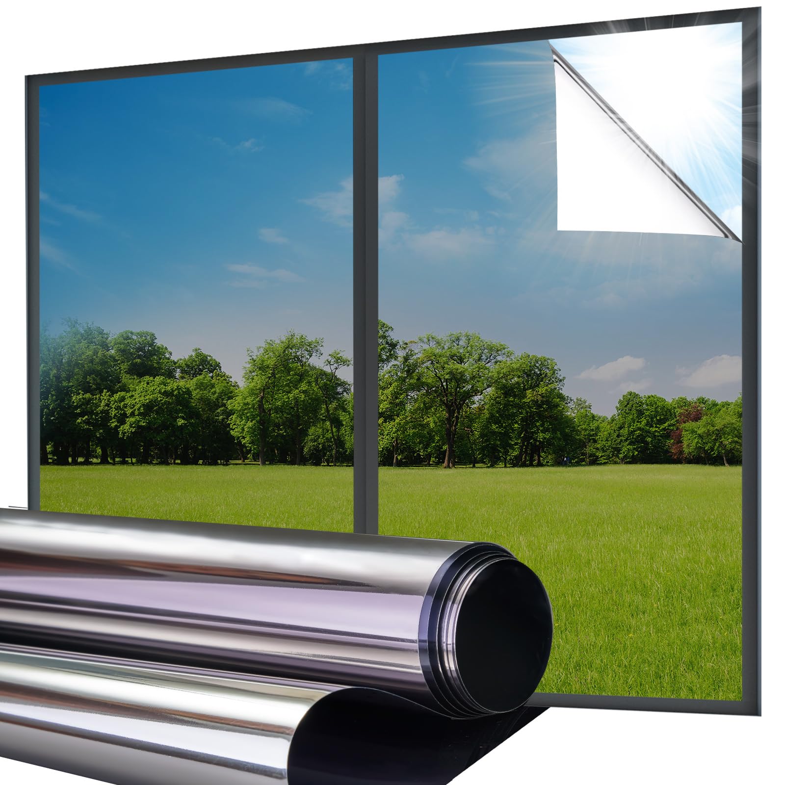 Coavas One Way Window Film, Privacy Window Tint for Home, Daytime ...