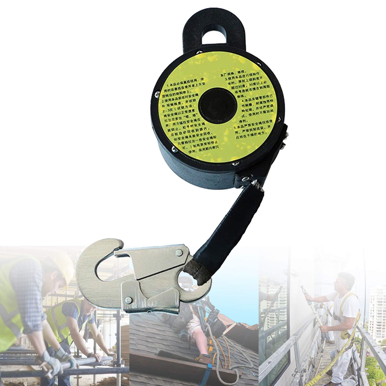 Dfgenly Cable Self Retracting Lifeline Portable Rope Grab With Swivel ...