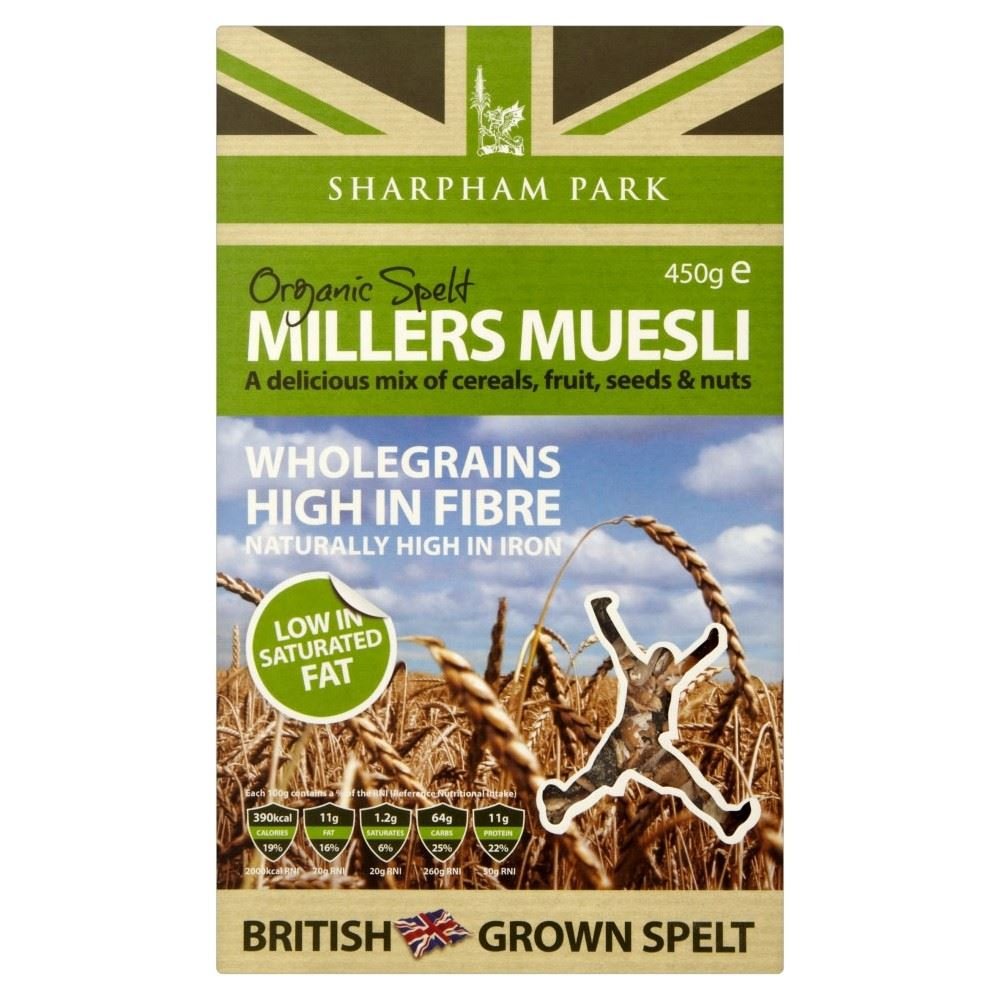 Amazon.com: Sharpham Park Organic Spelt Miller's Muesli (450g)