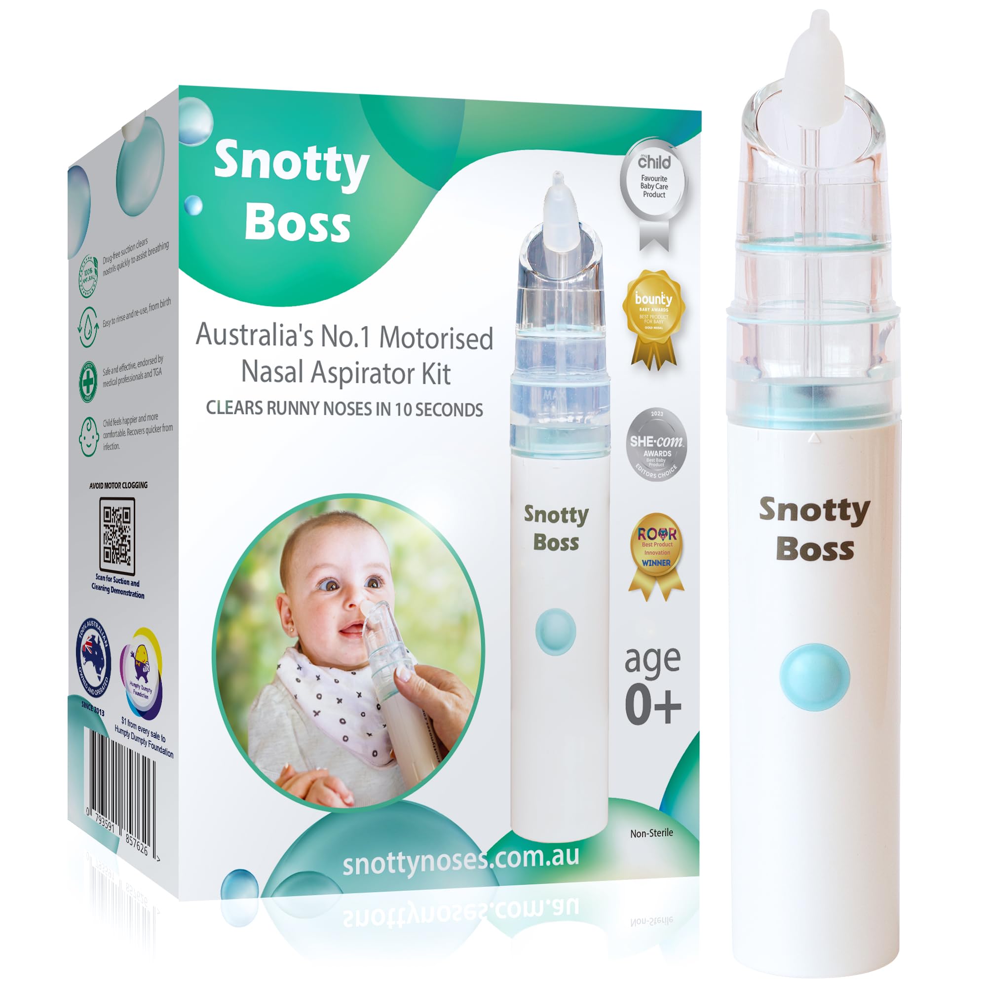 Snotty Boss Baby Nasal Aspirator - Electric Nose Sucker for Baby - Auto ...