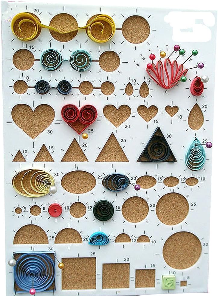 Amazon.com: Quilling Board Plastic Quilling Design Cork Backed Board ...