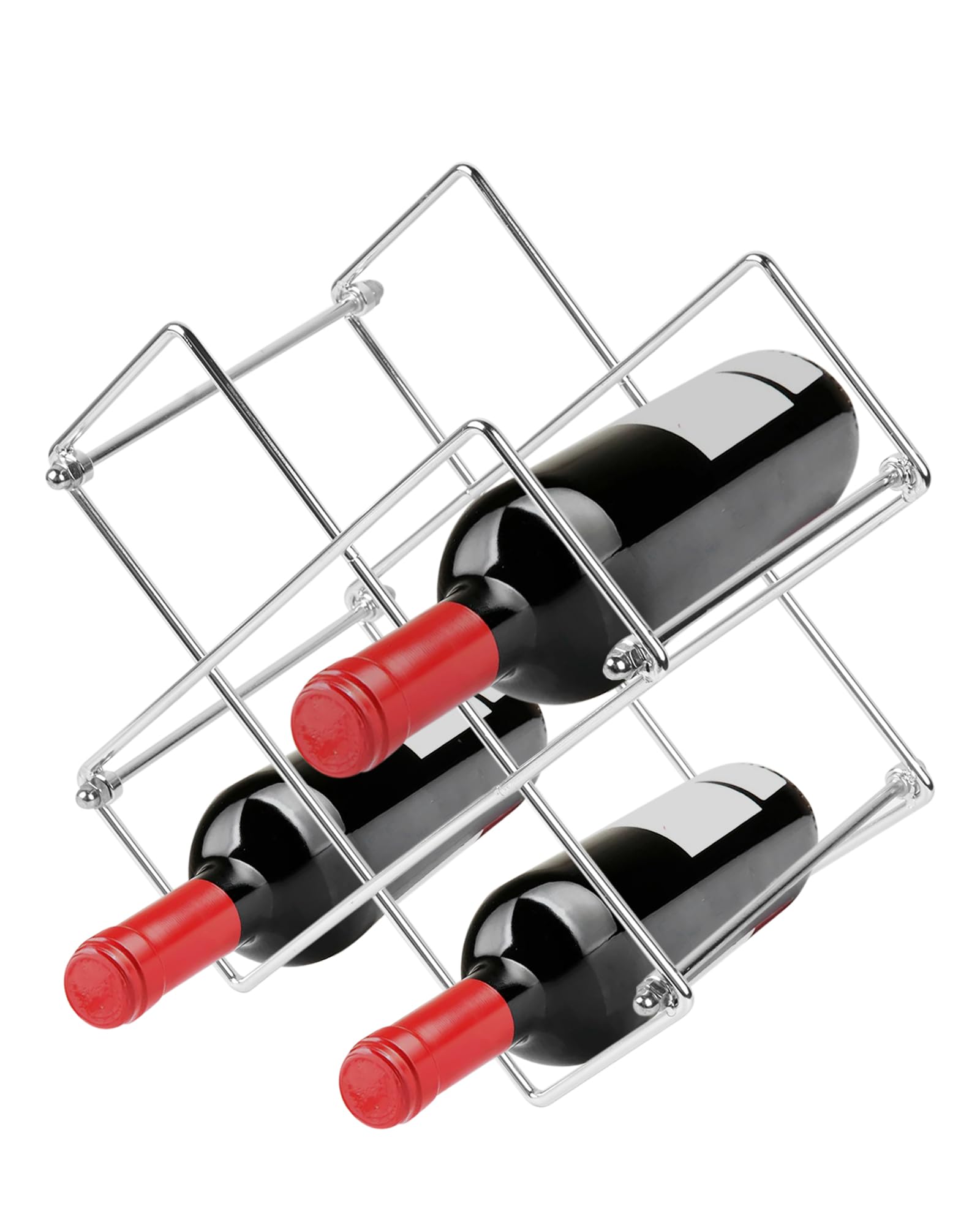 Tycoonest 6 Bottles Wine Rack, Free Standing Wine Storage Holder, Small ...
