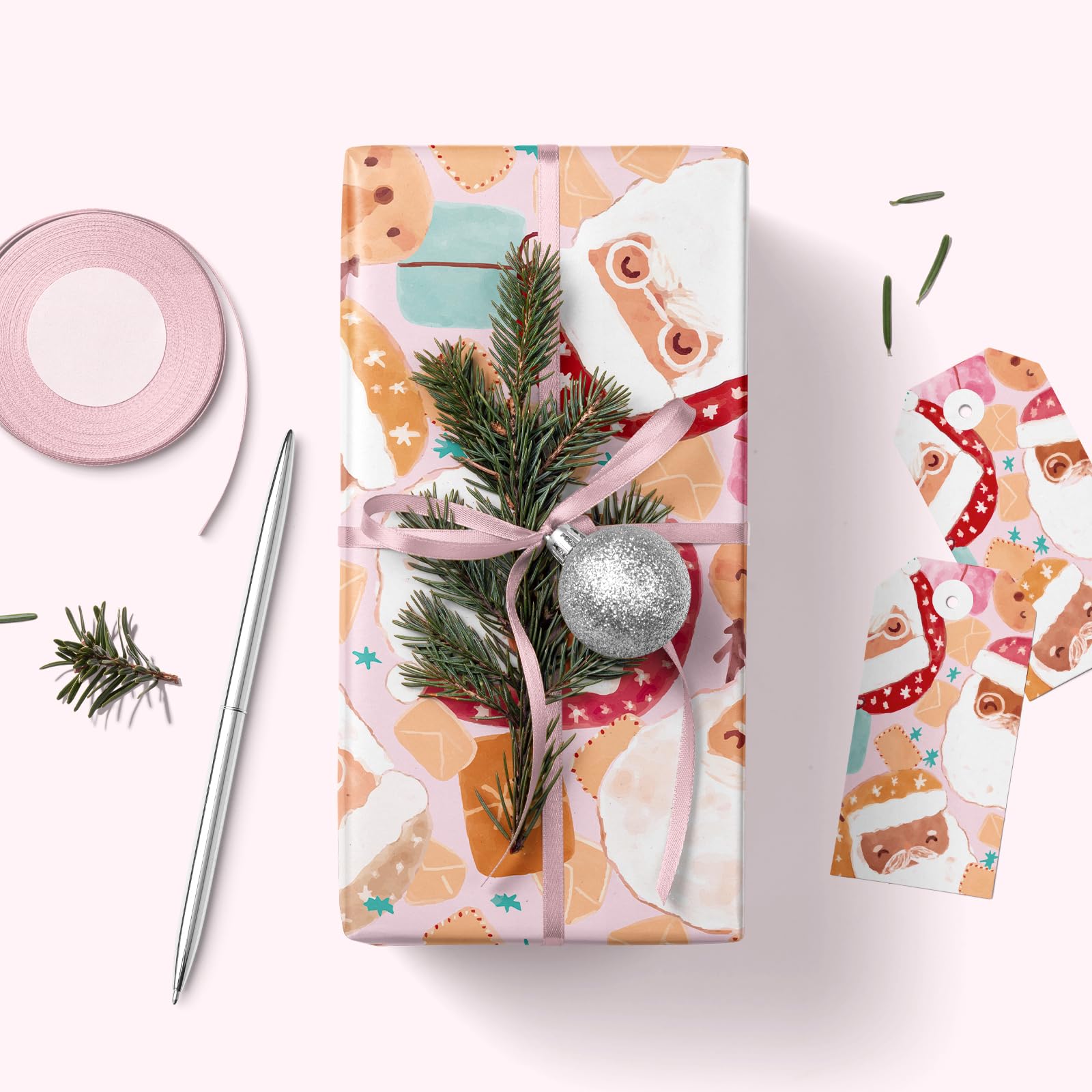 Snapklik.com : LeZakaa Reversible Christmas Wrapping Paper - Jumbo Roll ...