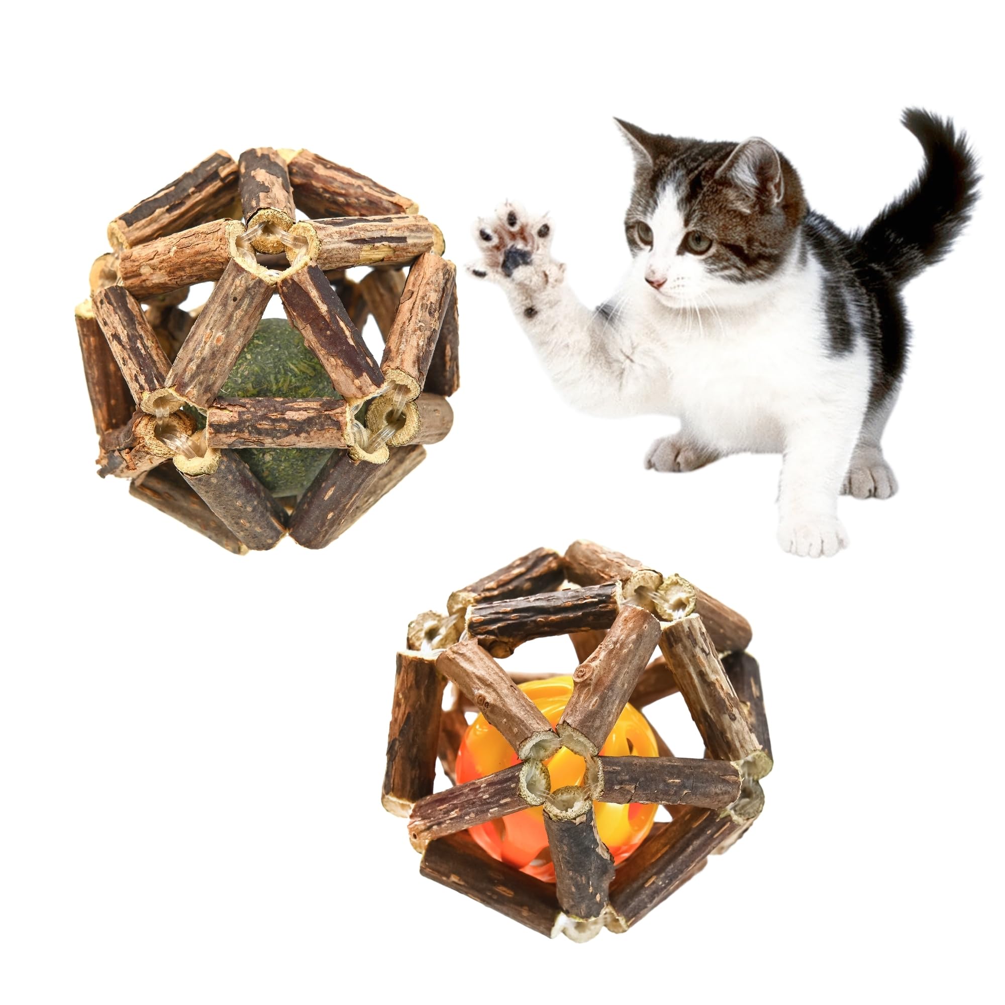 Amazon.com : KINDABLU Catnip Toys for Cats, 2 Pcs Cat Nip Balls Made ...