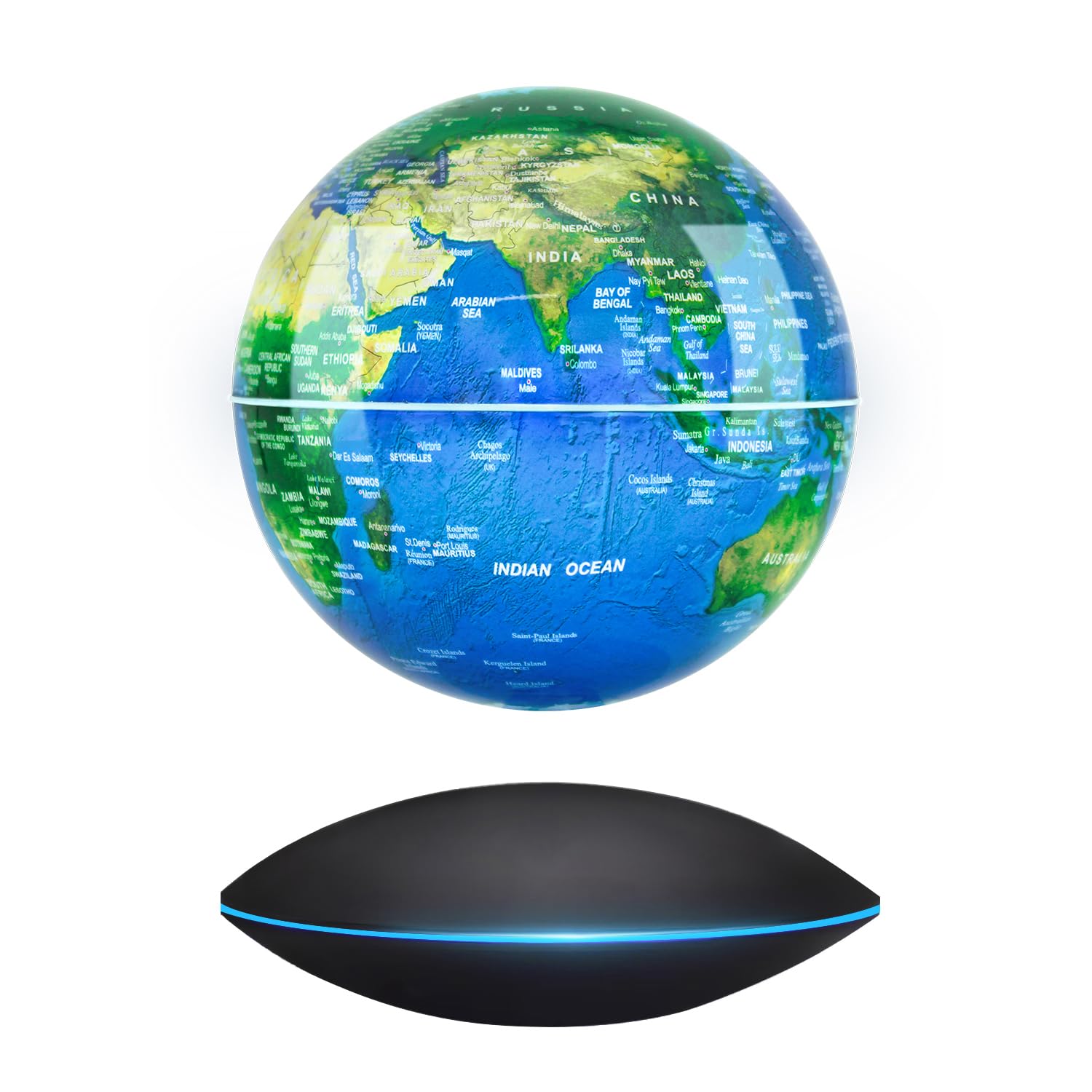 Magnetic Levitation Floating Globe Rotating World Map - Anti Gravity ...