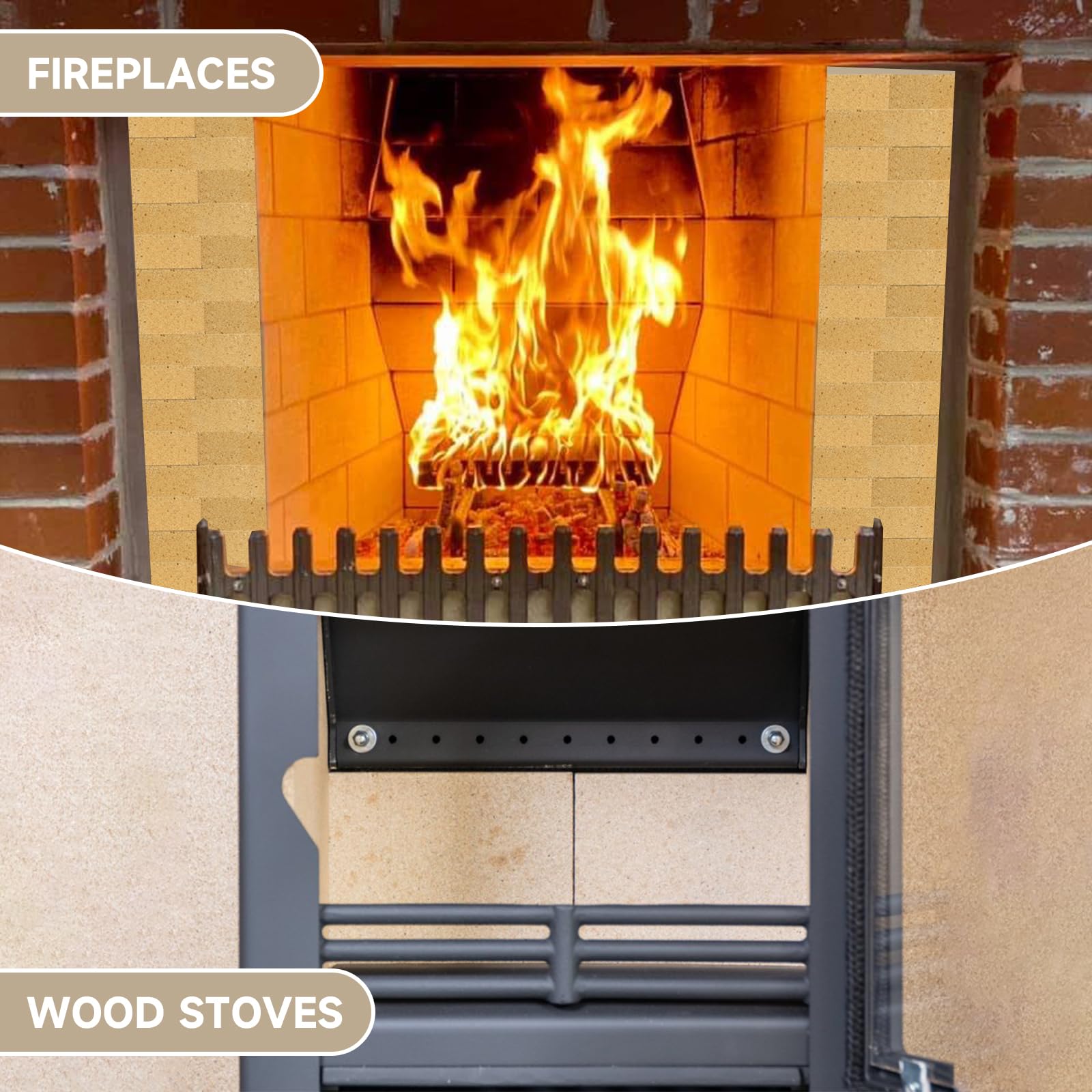 Snapklik.com : 6 Pack Fire Brick For Fireplace Pizza Oven Fire Bricks ...