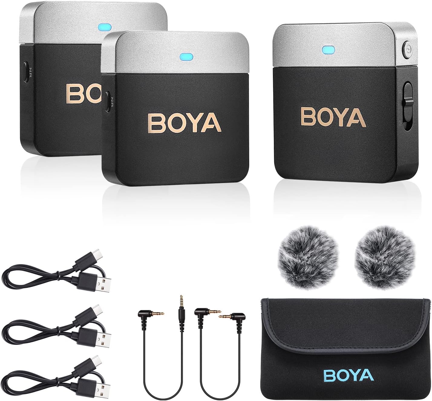 Amazon.com: BOYA BOYALINK All-in-One Wireless Lavalier Microphone for iPhone Android DSLR Camera ...