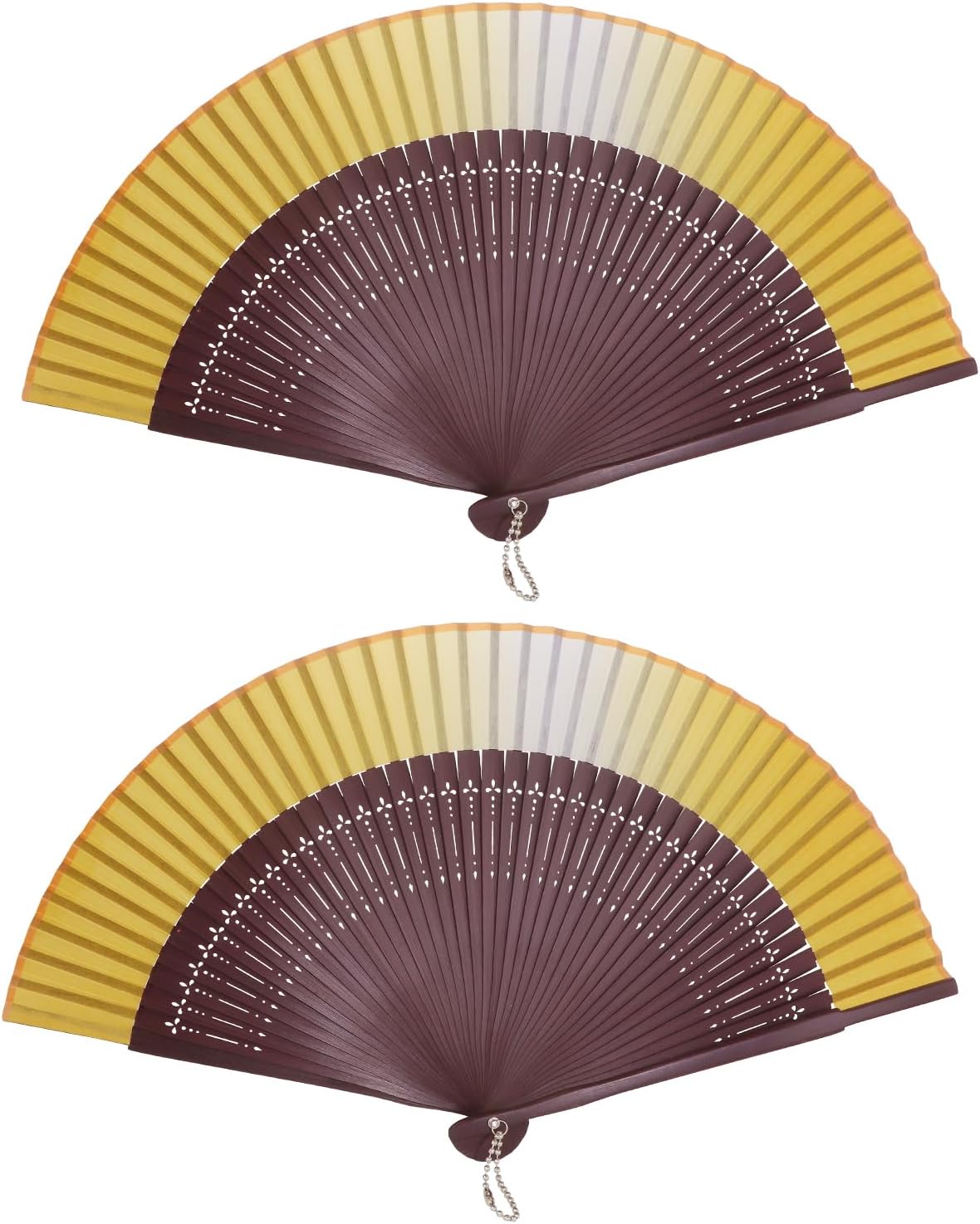 Amazon.com: FoDau770 Classical Folding Fans, 2 Pieces Bamboo Handheld ...