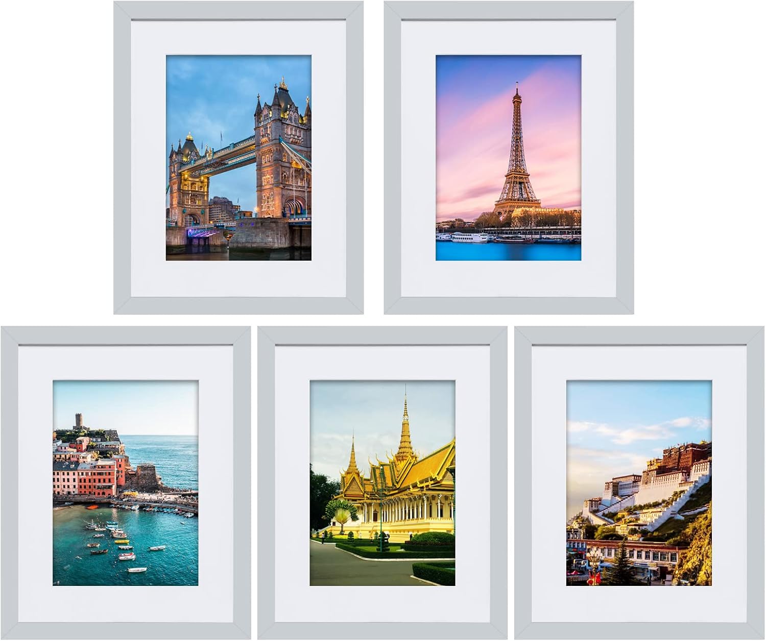 Amazon.com - Aejvw Picture Frame Set of 5 - Lightweight and Sturdy ...