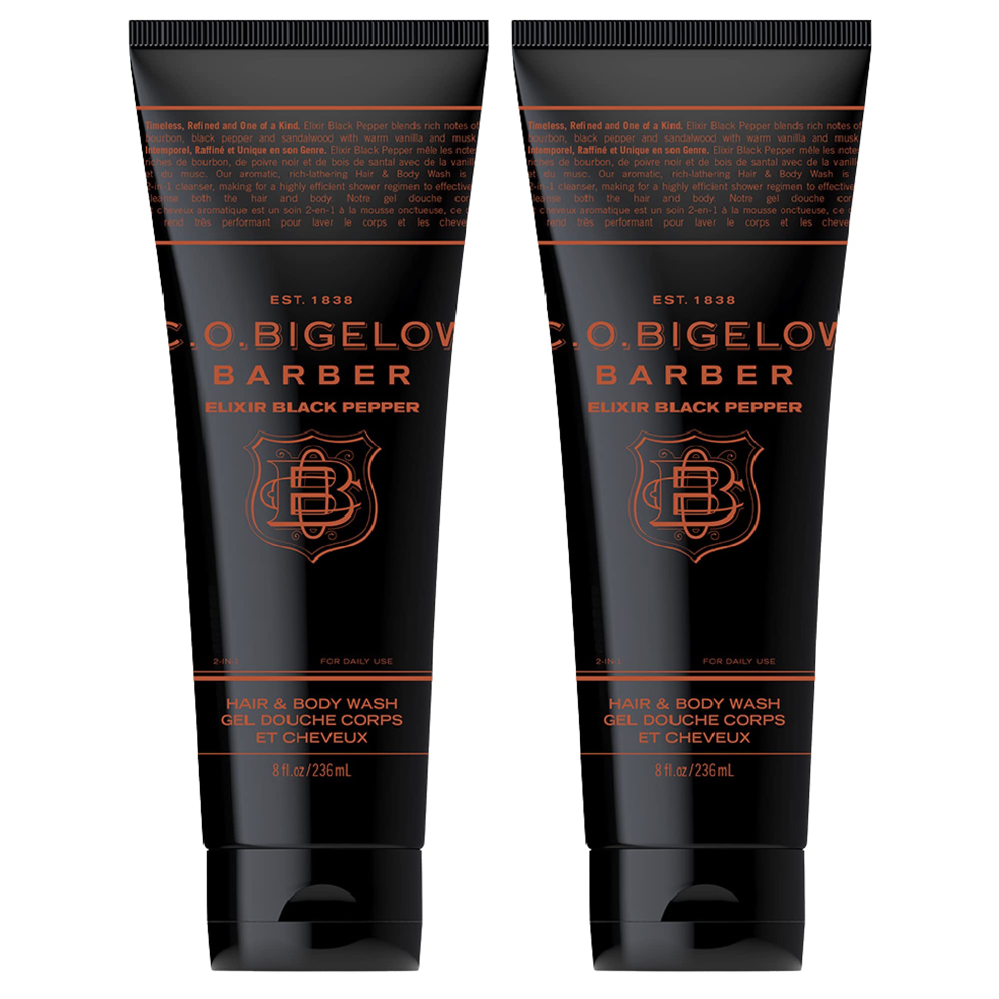 Amazon.com : C.O. Bigelow Hair and Body Wash for Men, Elixir Black ...