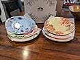 Amazon.com: BTaT- Porcelain Floral Plates, 8 inch, Set of 6, Royal ...