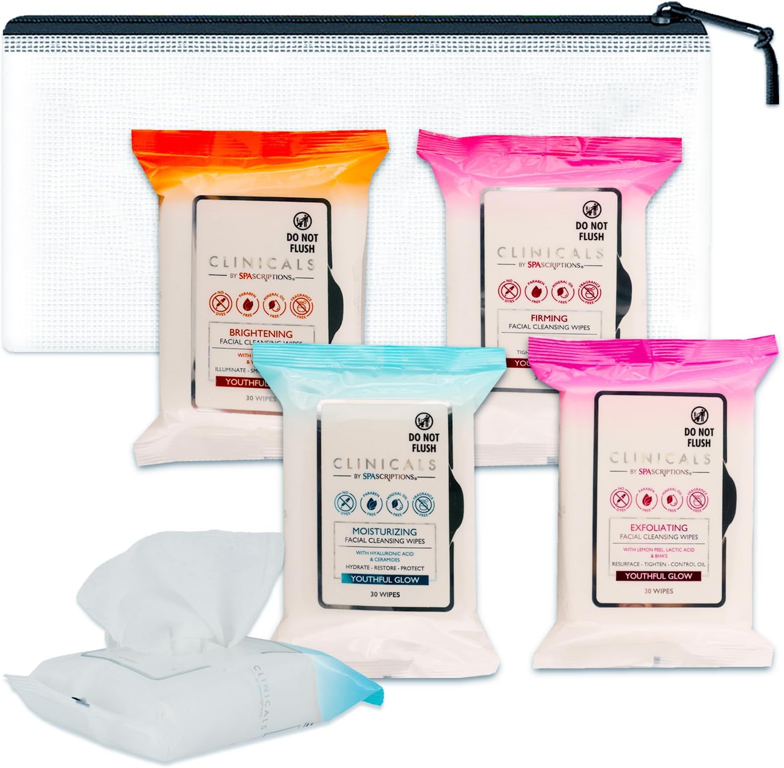 Amazon.com: Makeup Cleansing Wipes Variety 4 Pack - Bundle with 120 ...