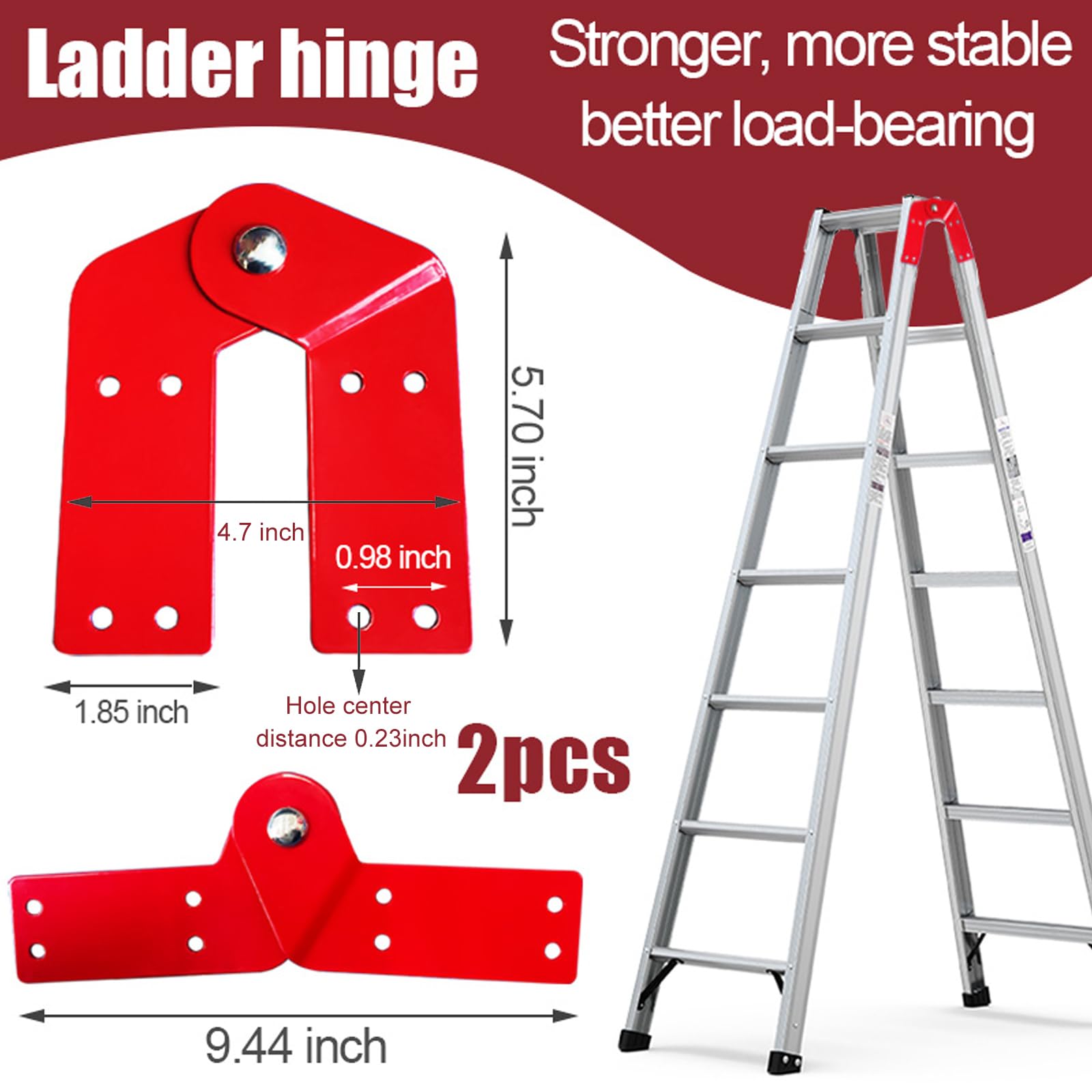 Snapklik.com : 2 PCS Attic Ladder Hinge, Aluminum Tie Rod Attic Ladder ...